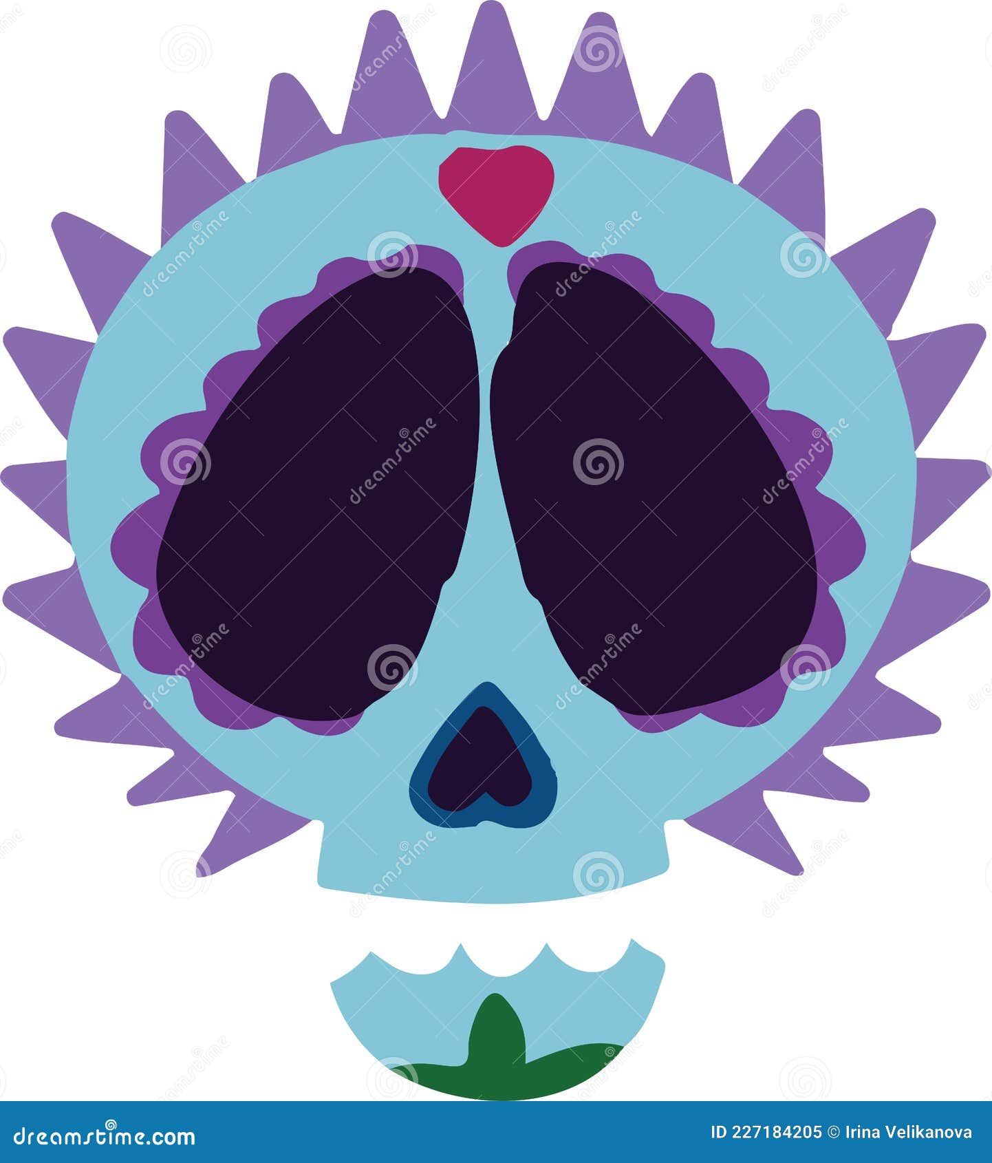 Halloween Mask in Cartoon Style Vector Illustration Stock Vector ...