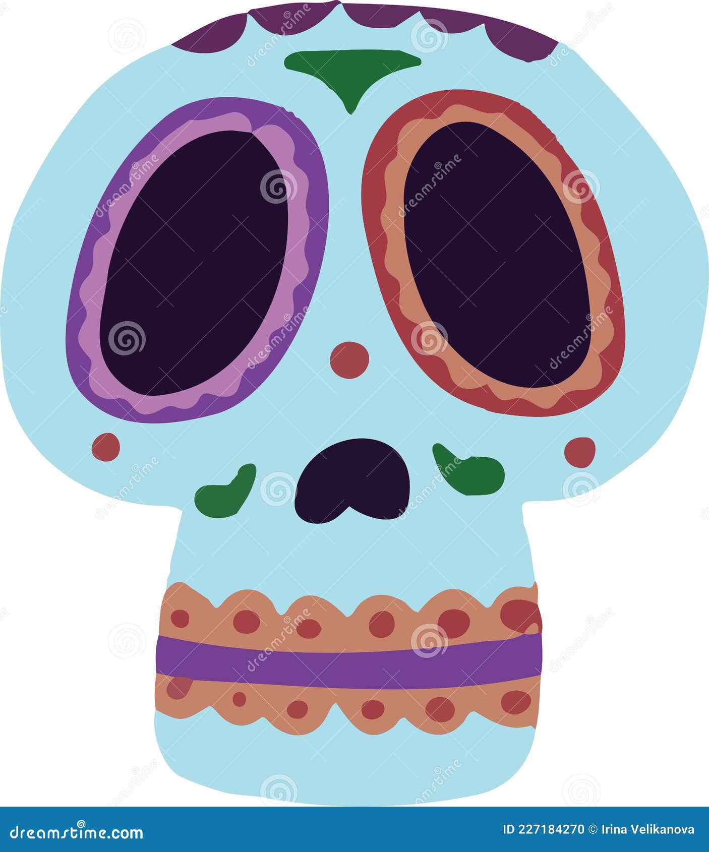 Halloween Mask in Cartoon Style Vector Illustration Stock Vector ...