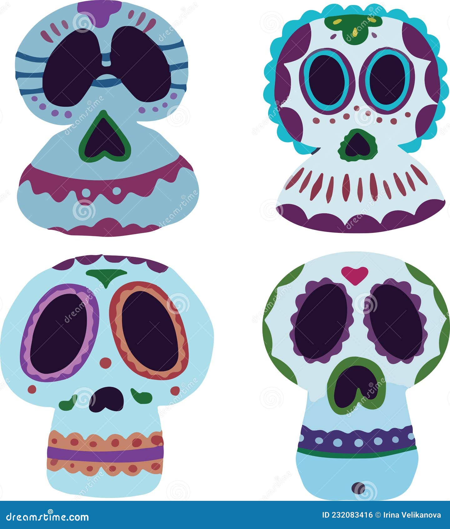 Halloween Mask in Cartoon Style Vector Illustration Stock Vector ...