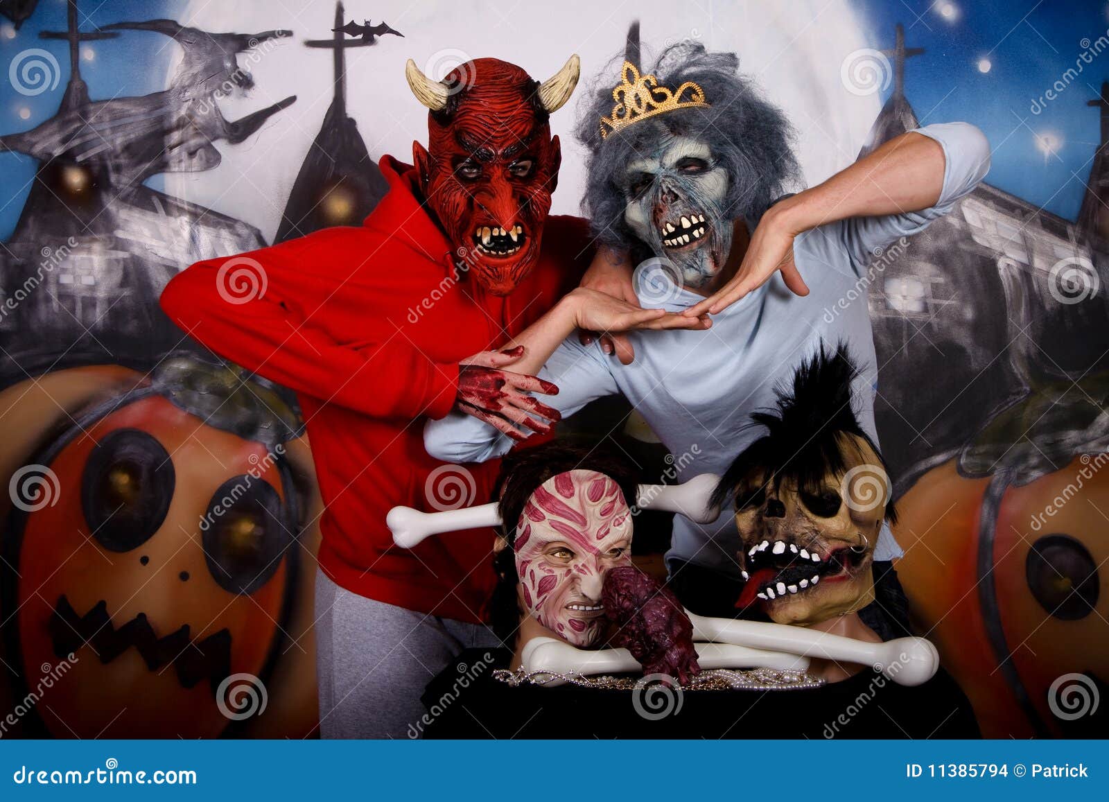 Halloween mask couple stock photo. Image of humorous - 11385794