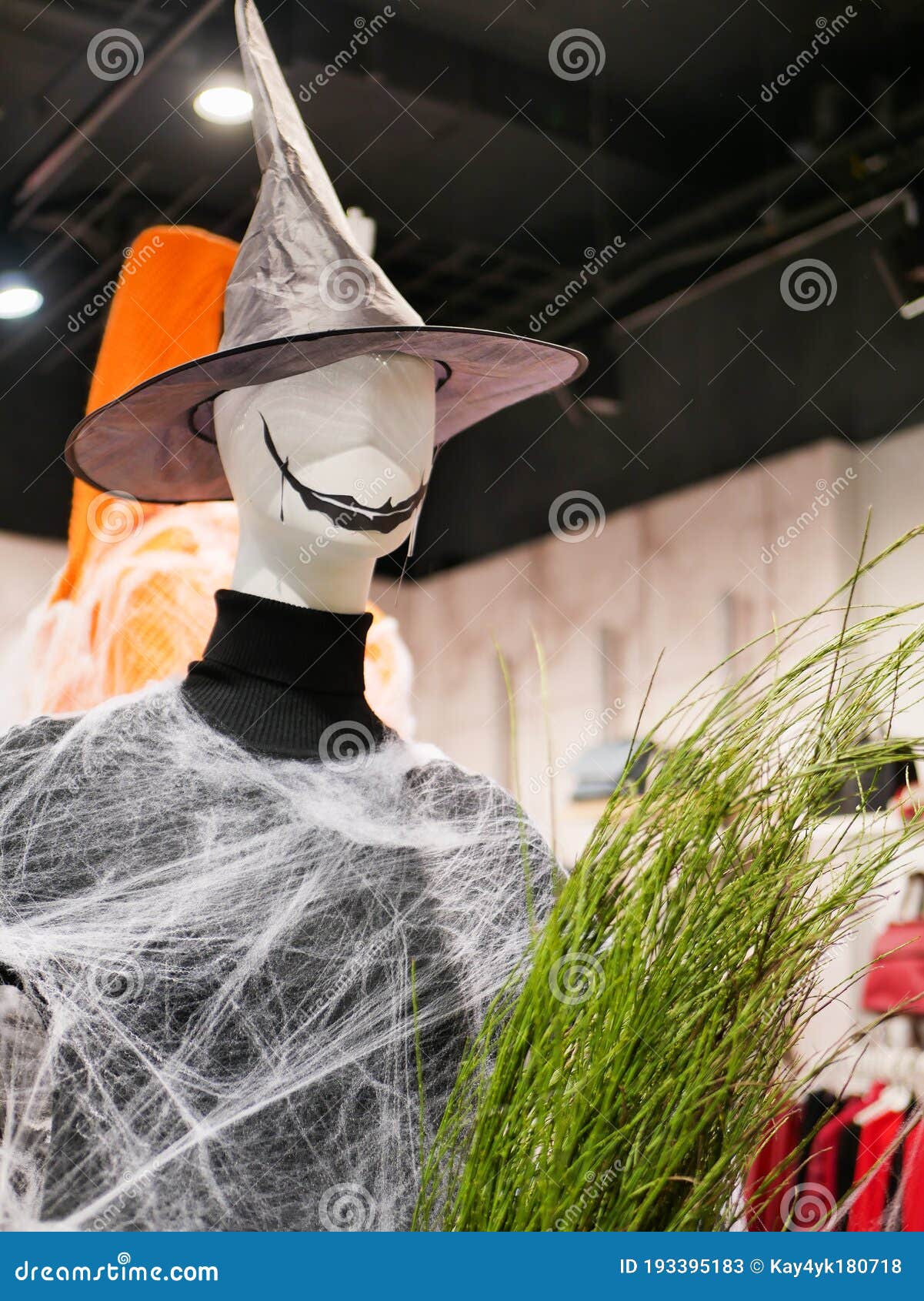 Halloween Mockup with Sharp Hat Stock Image - Image of floor, template ...