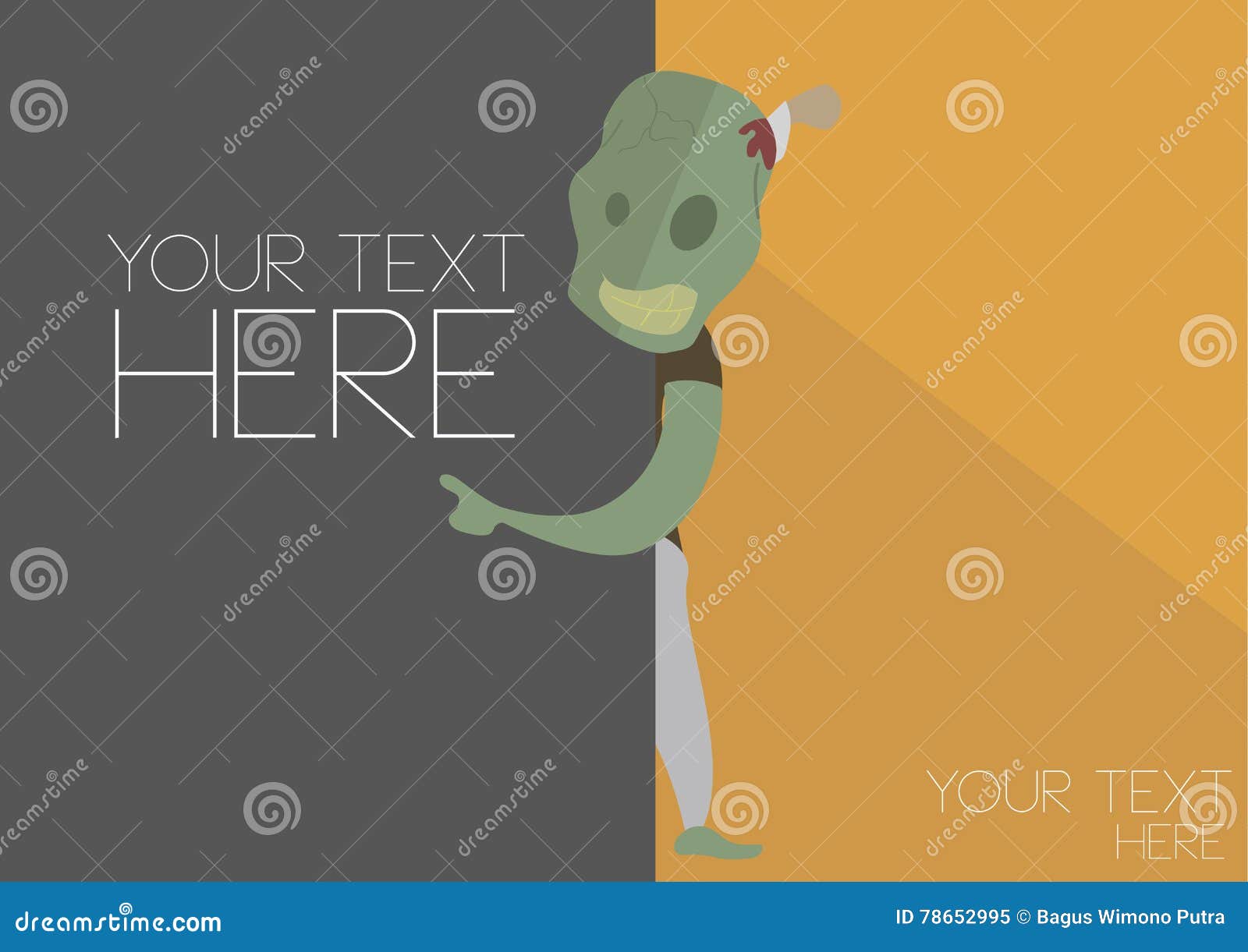 Halloween Monster Zombie Invitation Card Stock Illustration ...