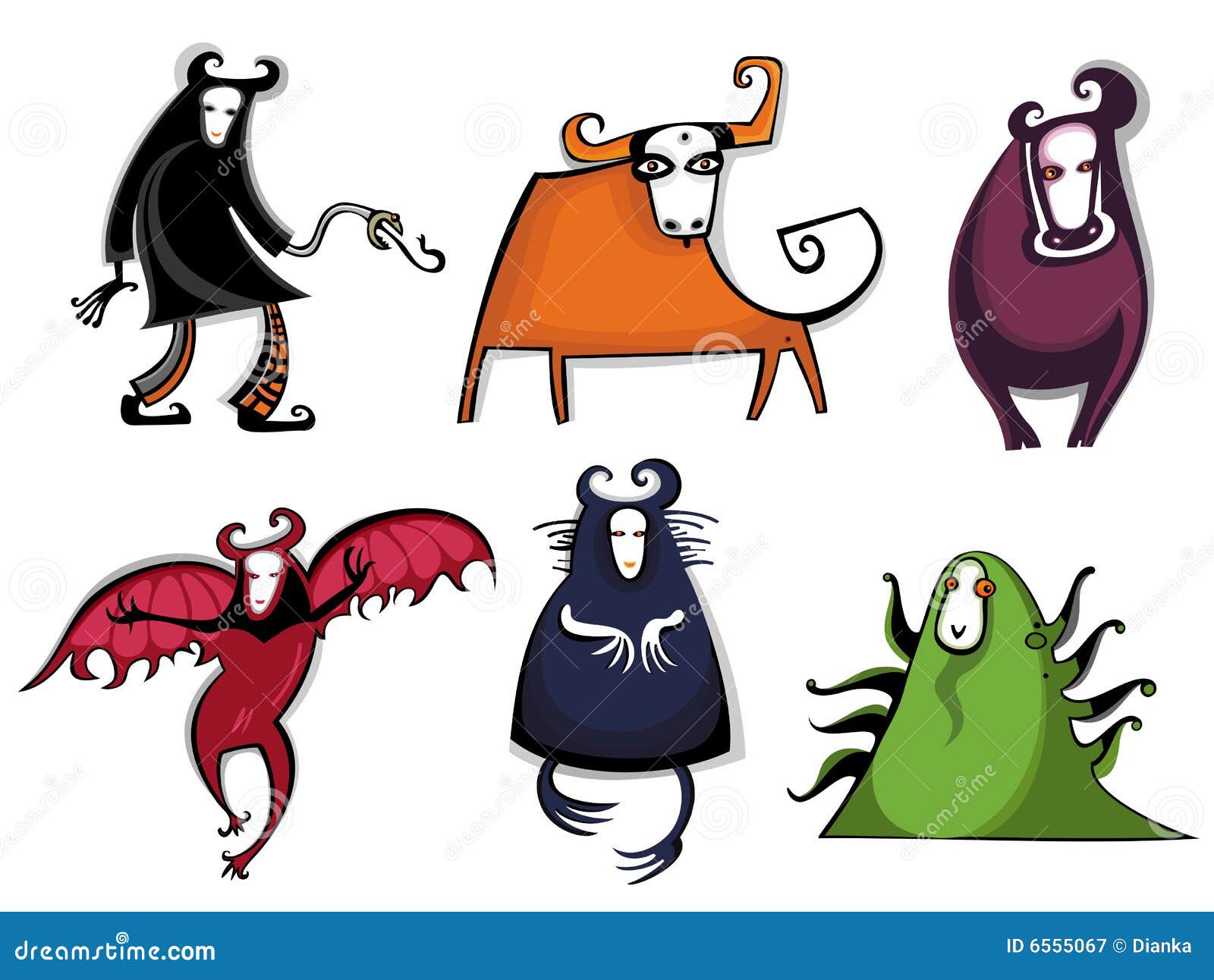 Halloween monsters stock vector. Illustration of monsters - 6555067