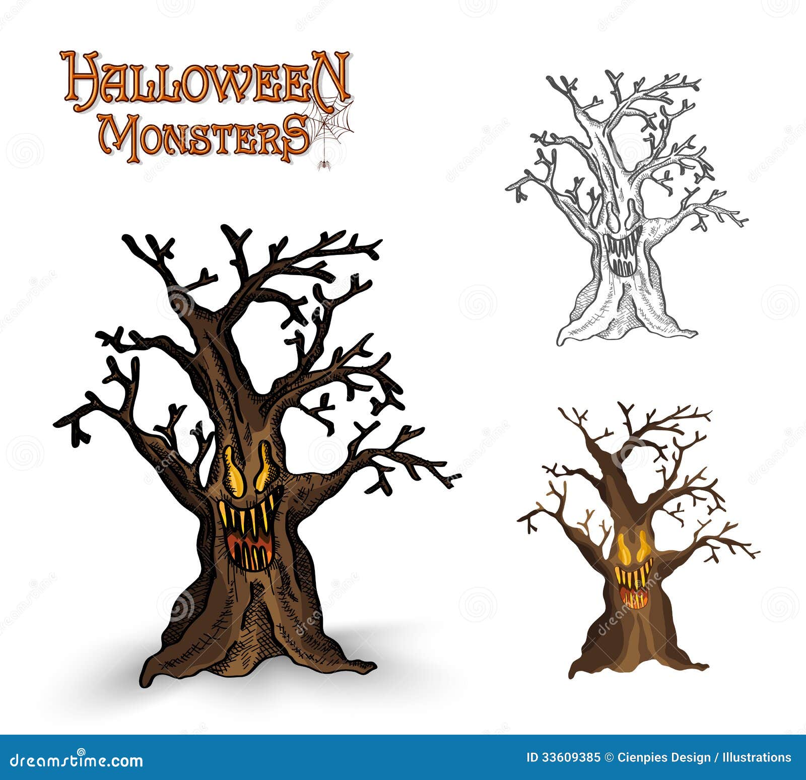 Halloween Monsters Collection Set Zombie Vampire Ghost Death Grim ...