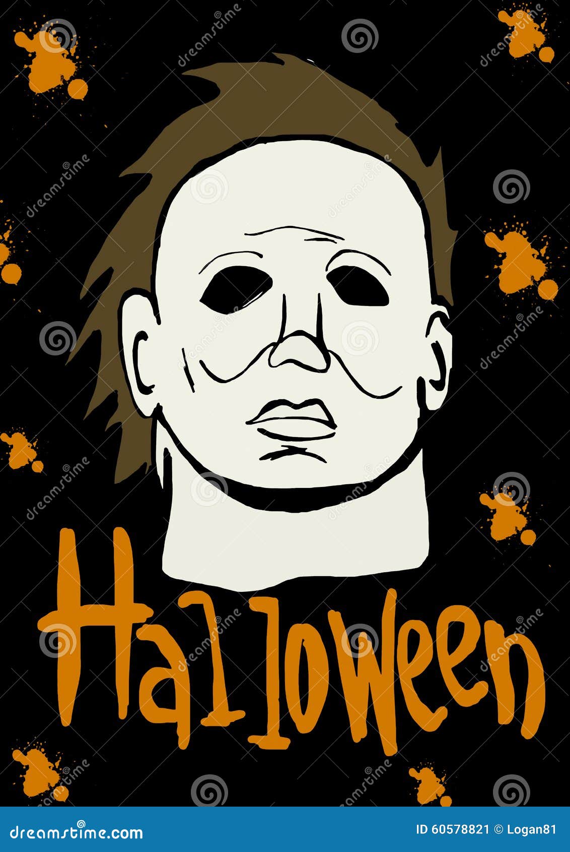 Jason Killer With Hockey Mask Illustration | CartoonDealer.com #228606968