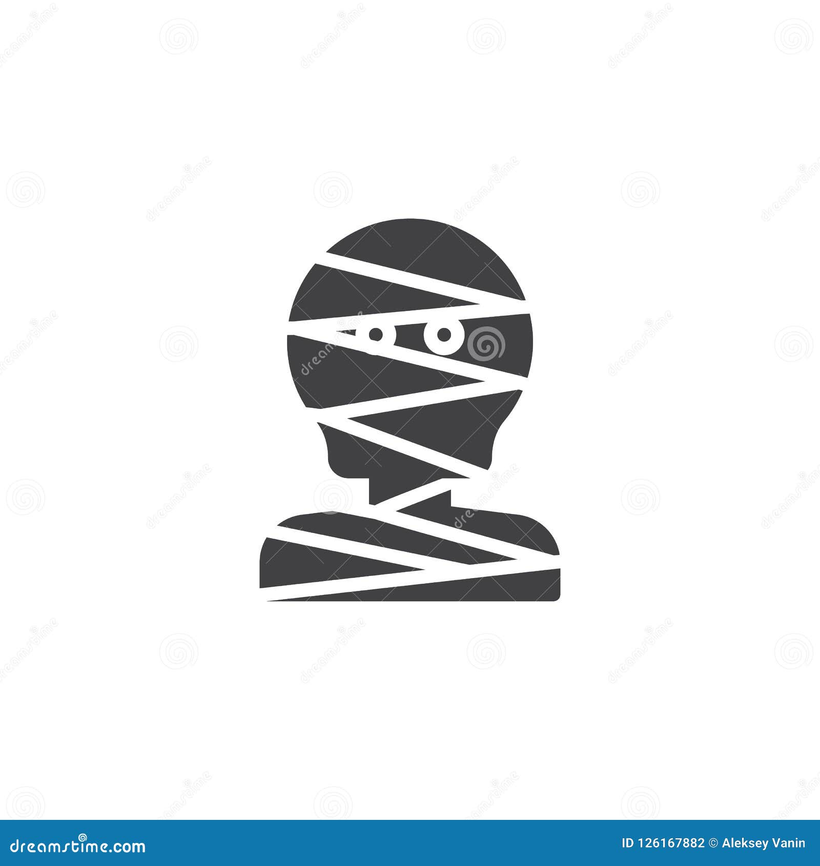 Halloween Mummy Vector Icon Stock Vector - Illustration of graphics ...