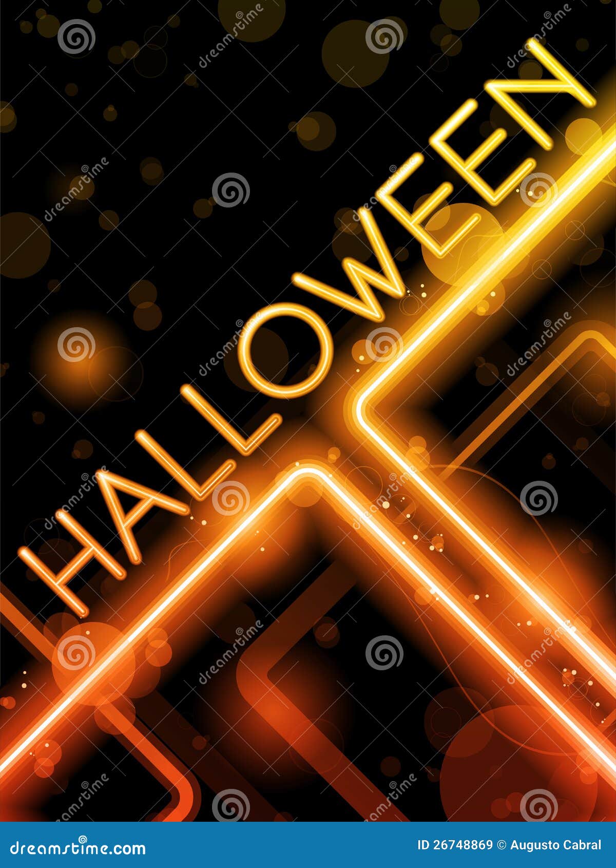 Halloween Neon Party Background Stock Vector - Illustration of backdrop ...