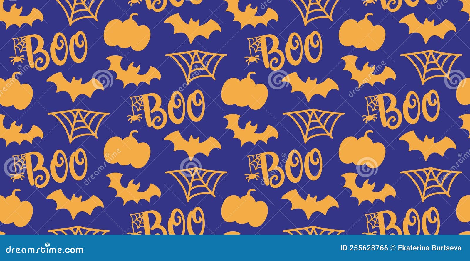 Halloween Night Cute Vector Seamless Pattern Texture Stock Vector ...