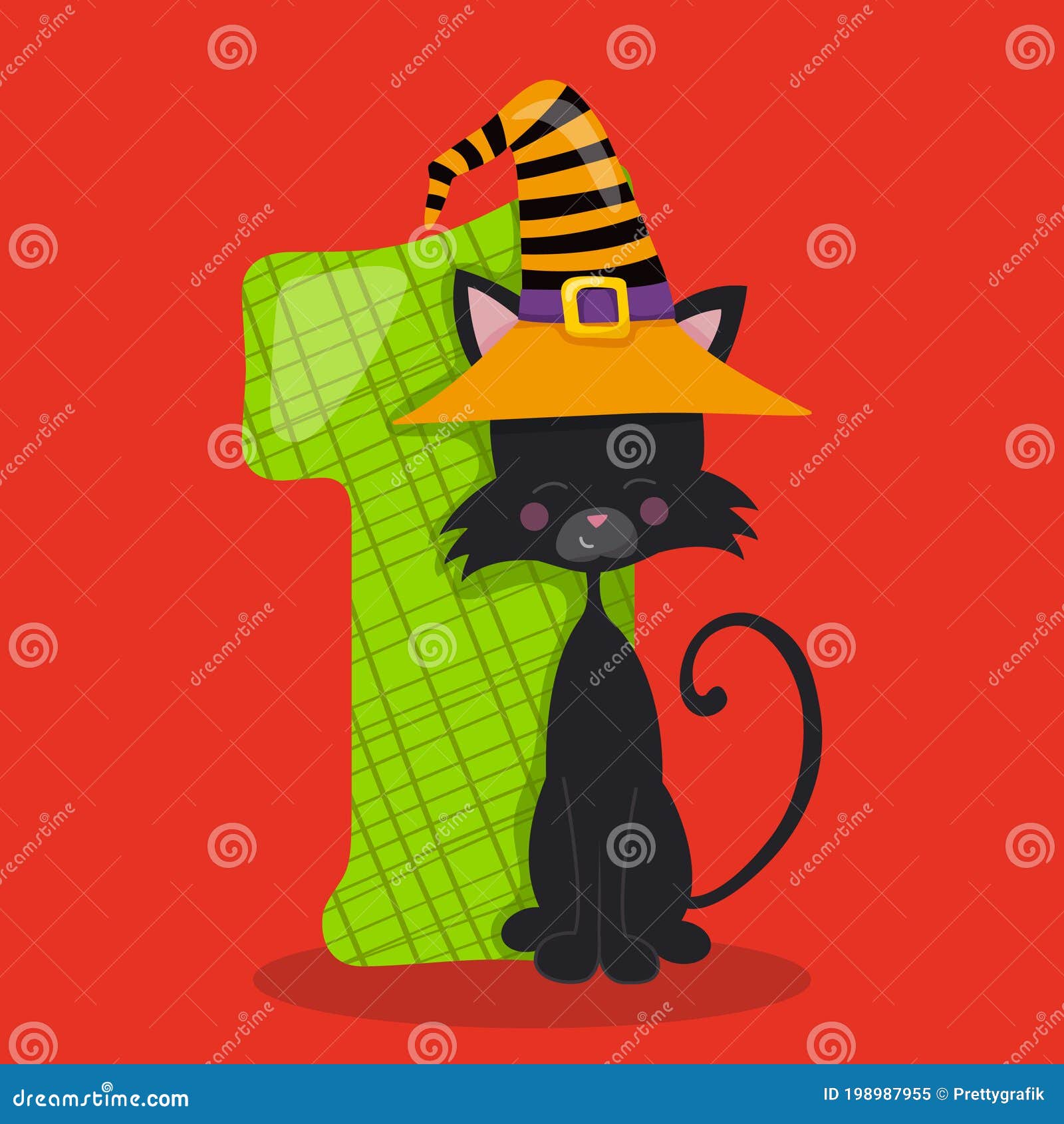 Halloween Numbers 1 01 stock vector. Illustration of cartoon - 198987955