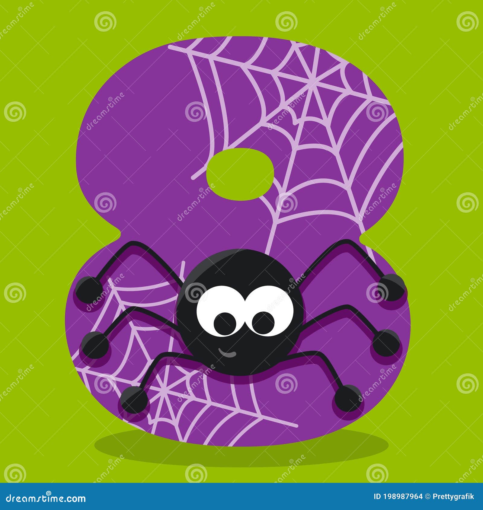 Halloween Numbers 8 08 stock vector. Illustration of vector - 198987964