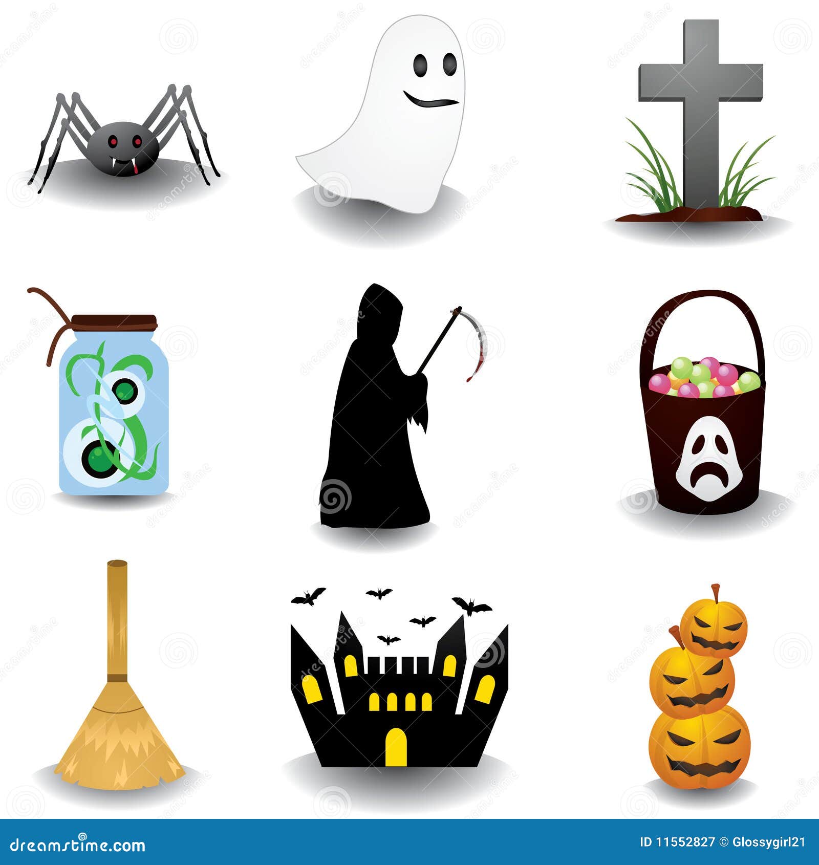 Halloween objects stock vector. Illustration of holiday - 11552827