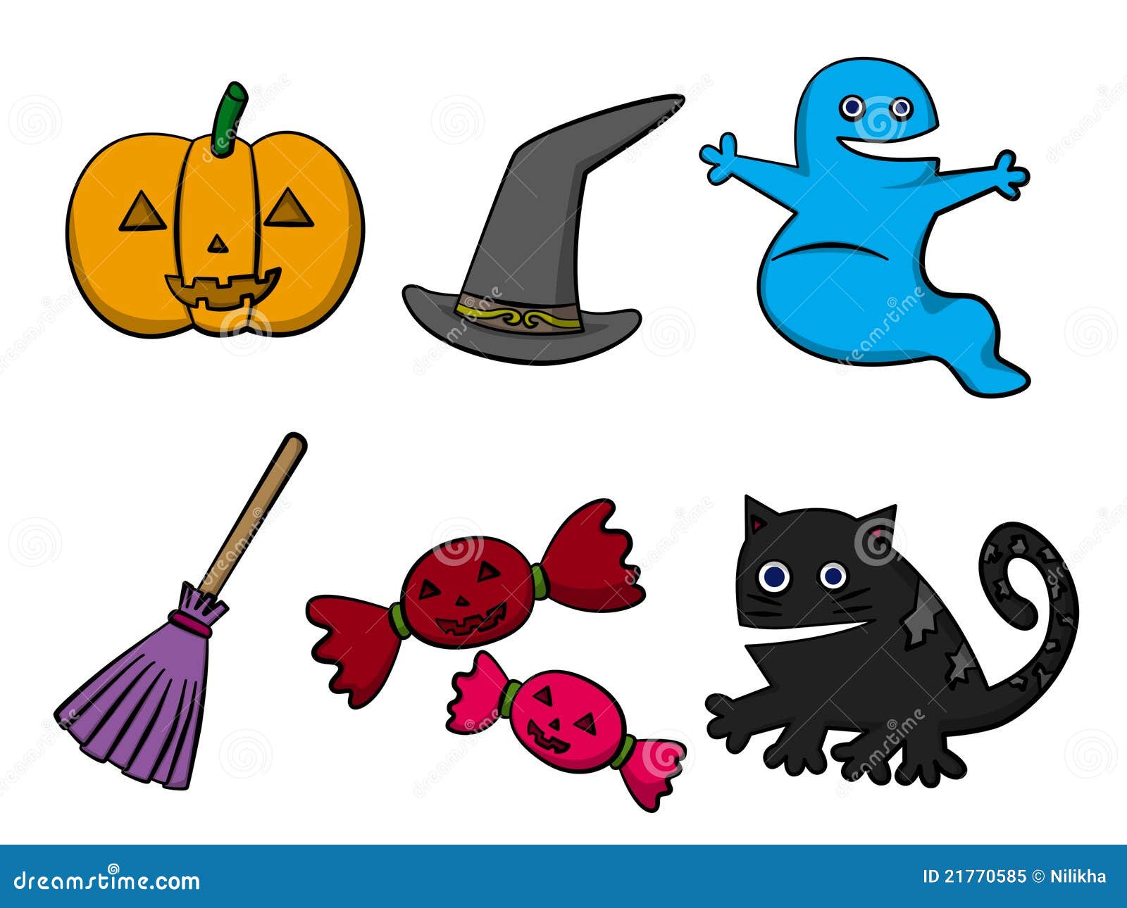 Halloween objects stock illustration. Illustration of black - 21770585