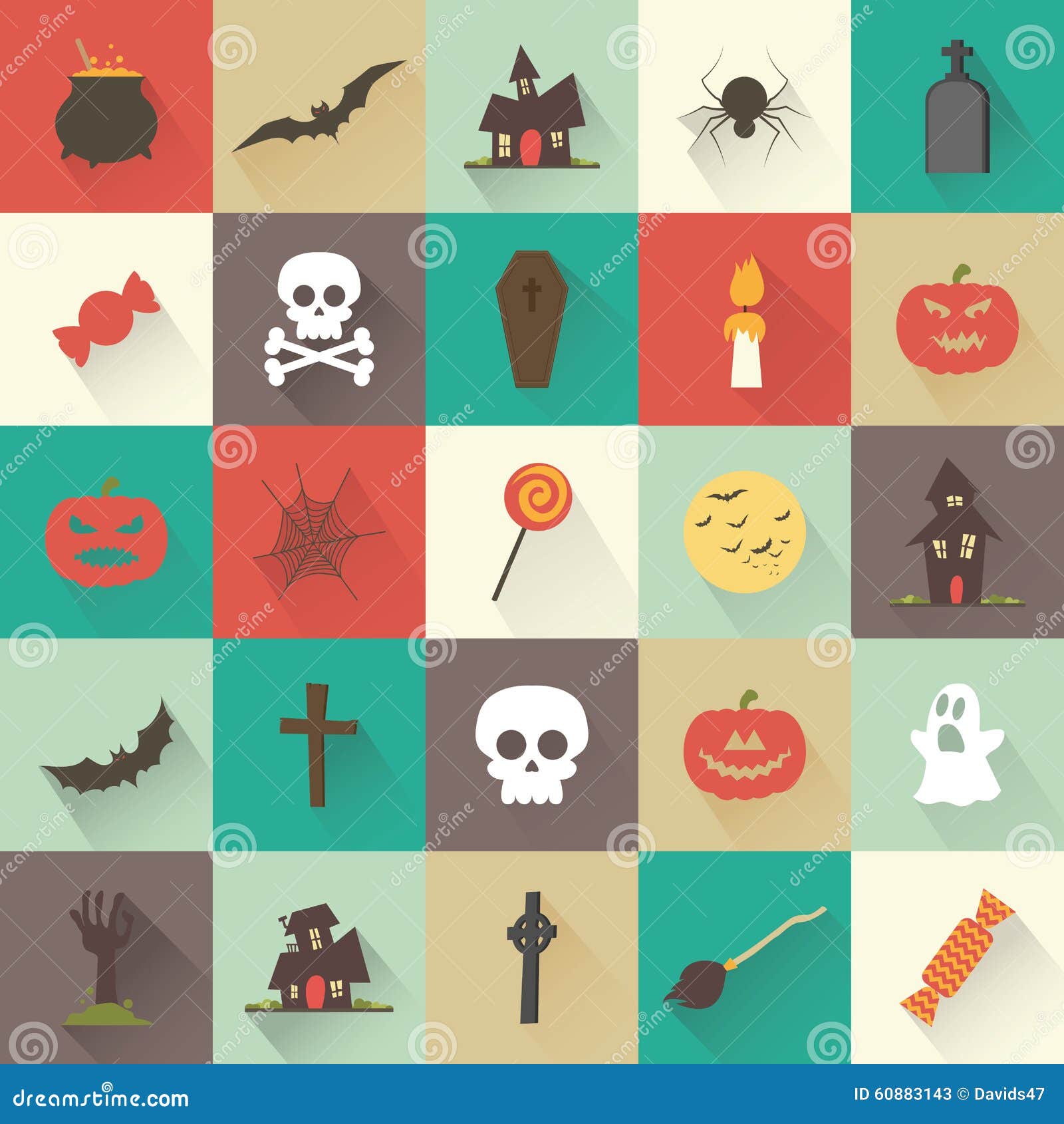 Halloween objects stock vector. Illustration of vector - 60883143