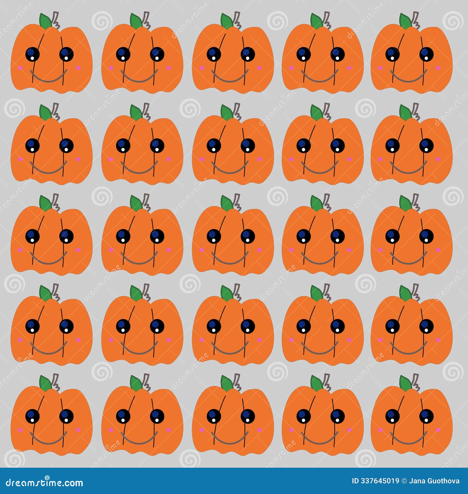 Halloween Orange Pumpkin Heads Pattern Texture Background Stock Vector ...