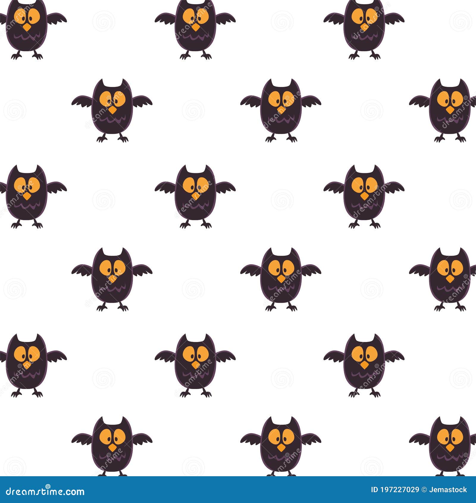 Halloween Owls Birds Pattern Background Stock Vector - Illustration of ...
