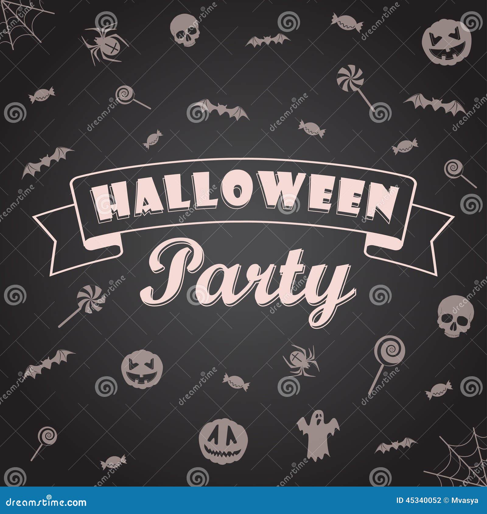Halloween Party Background. Vector Template for Design Stock Vector ...