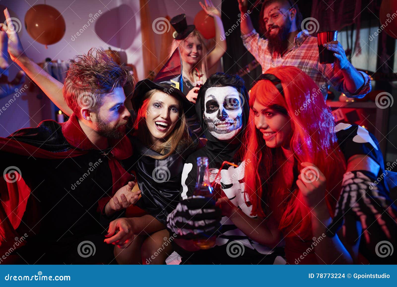 Halloween party stock photo. Image of cheerful, dressing - 78773224