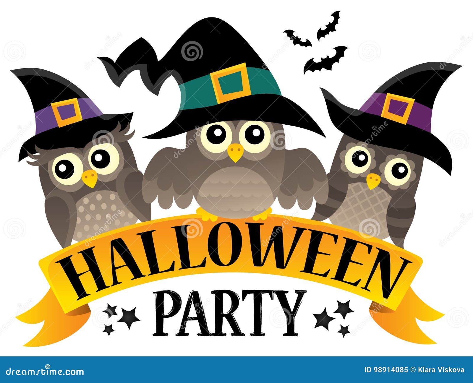 Halloween Party Sign Topic Image 8 Stock Vector - Illustration of ...