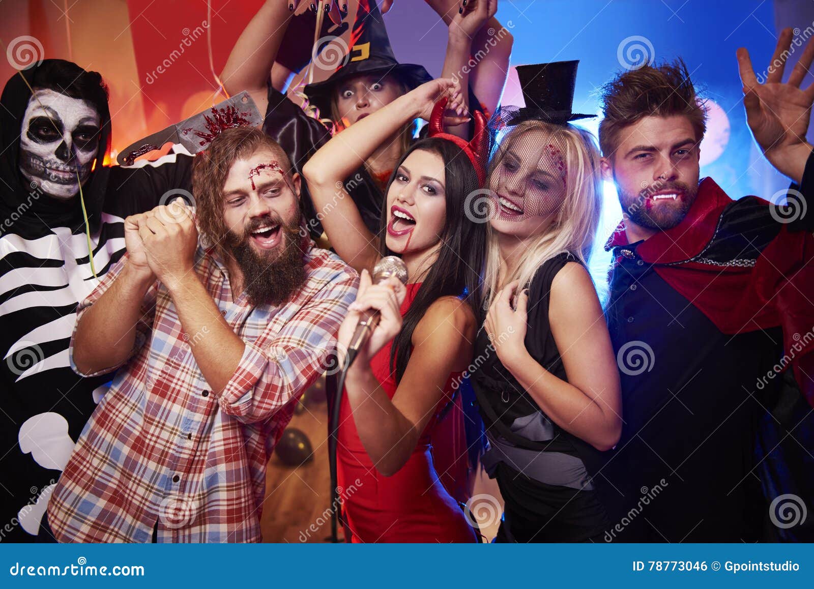 Halloween party stock photo. Image of togetherness, talent - 78773046
