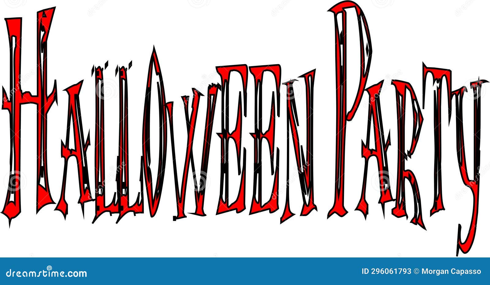 Halloween Party Text Sign Illustration Stock Vector - Illustration of ...