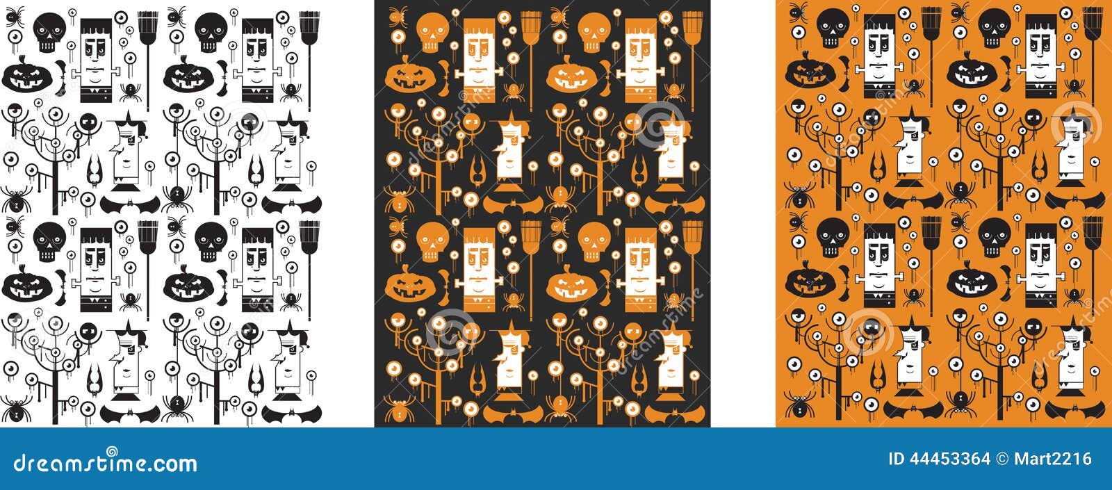 Halloween Pattern stock vector. Illustration of characters - 44453364
