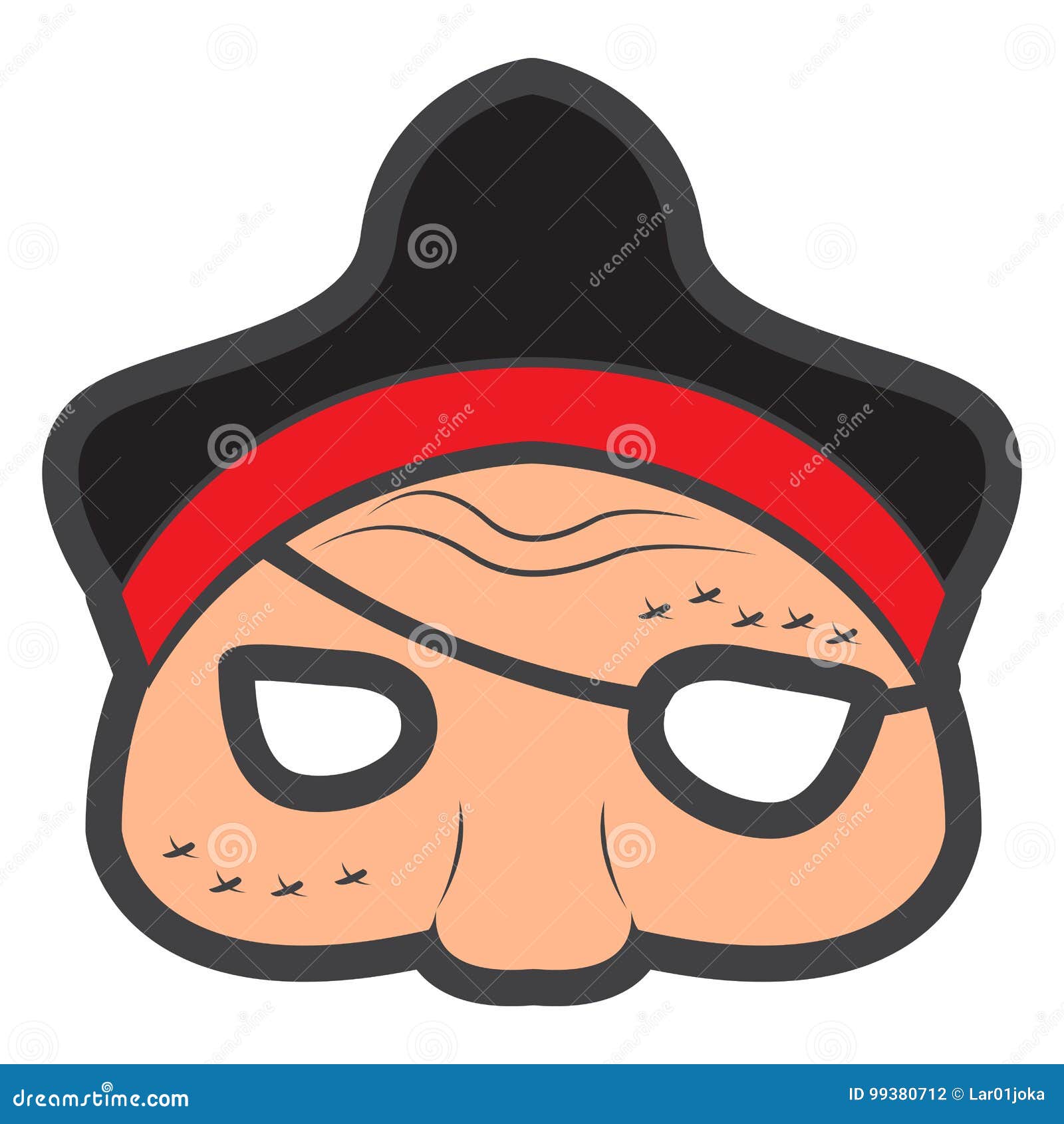 Pirate Mask. Masquerade Elements Costumes For Birthday Party Decoration ...