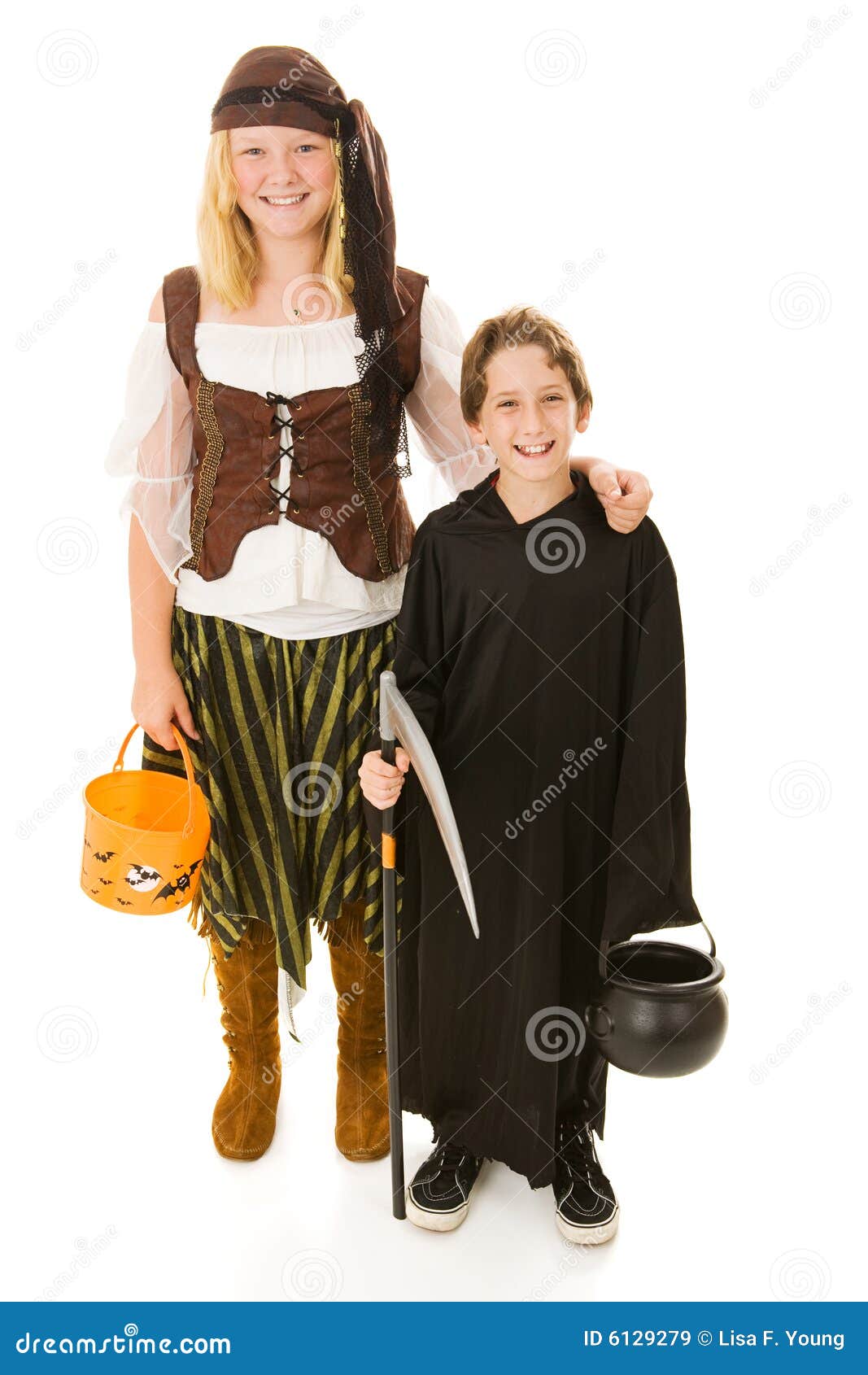 Halloween Pirate and Reaper Stock Image - Image of older, holiday: 6129279