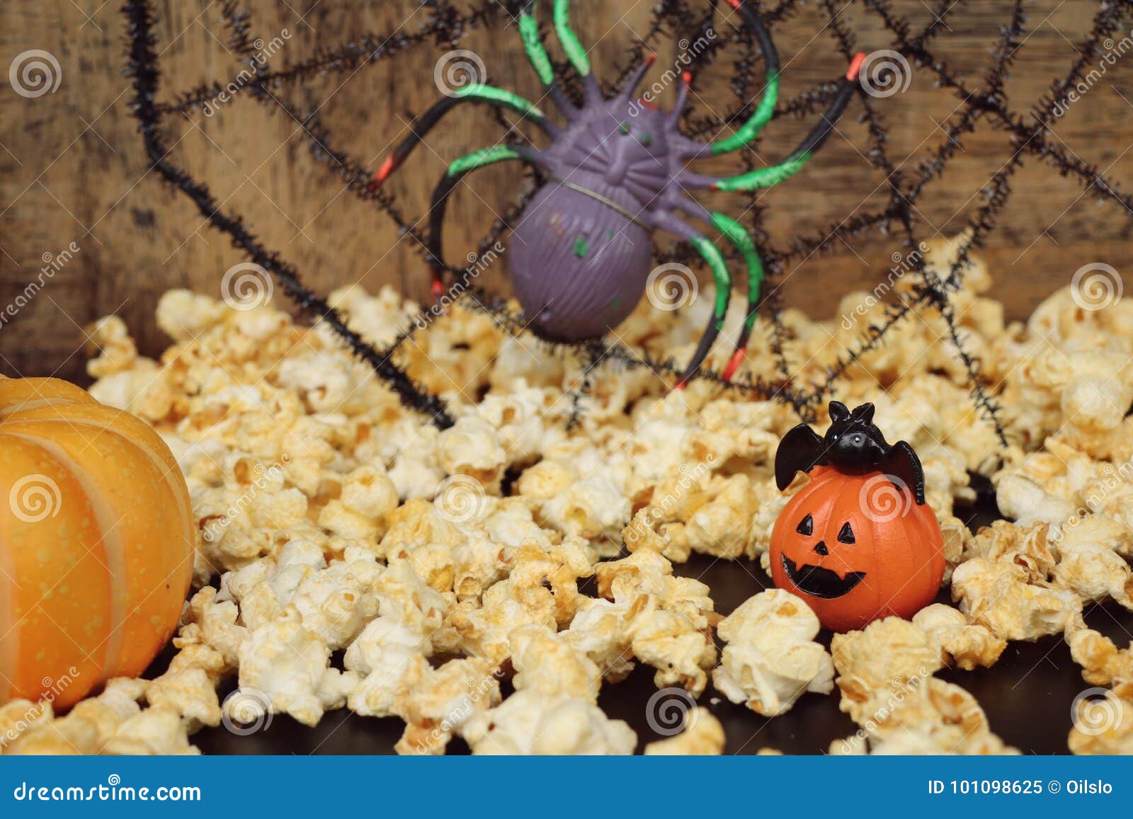 Halloween popcorn stock image. Image of coated, halloween - 101098625