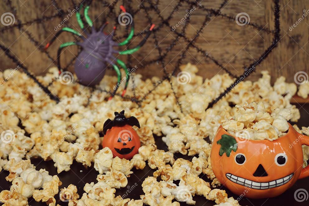 Halloween popcorn stock image. Image of buttery, popcorn - 101099353