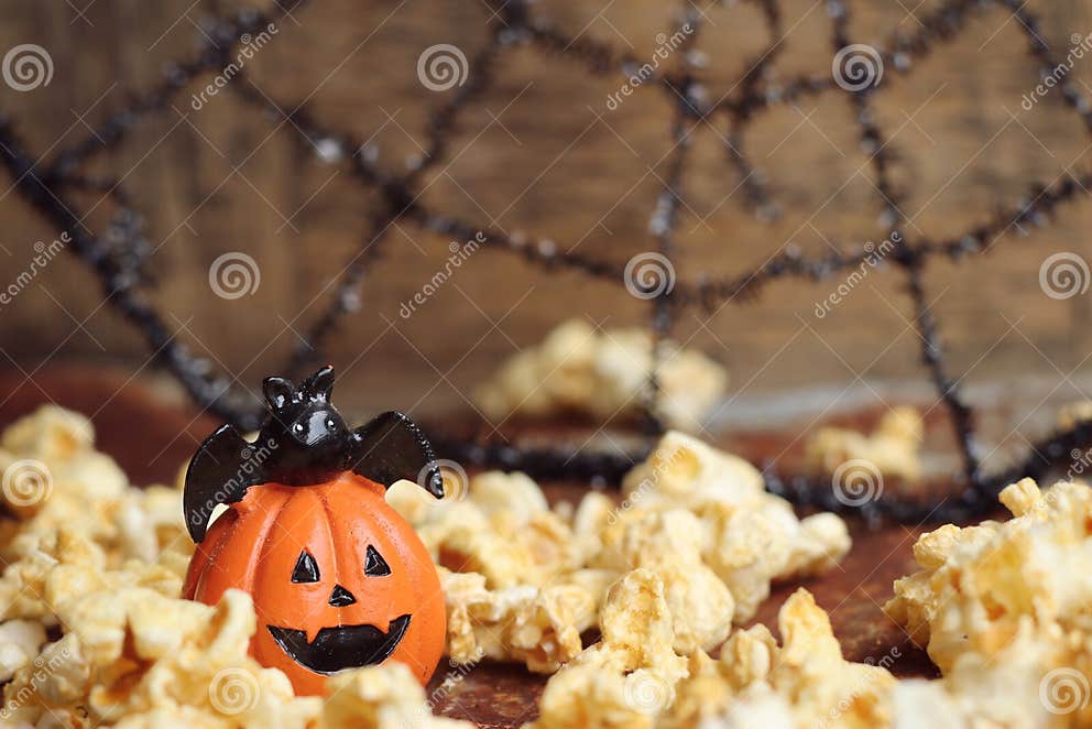 Halloween popcorn stock image. Image of buttered, flavor - 101100431