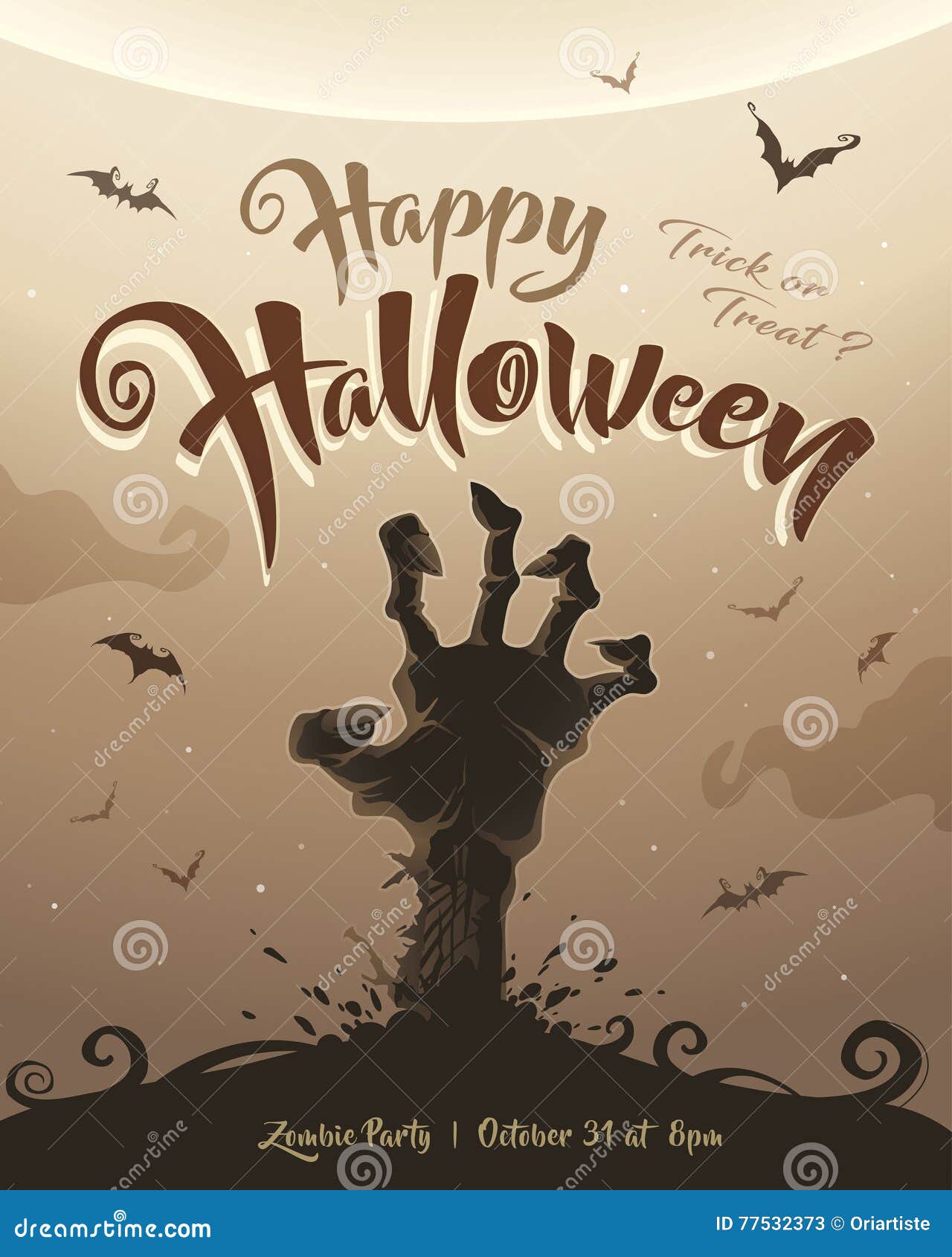 Poster Zombie Outbreak Sign Board Vector Illustration | CartoonDealer ...