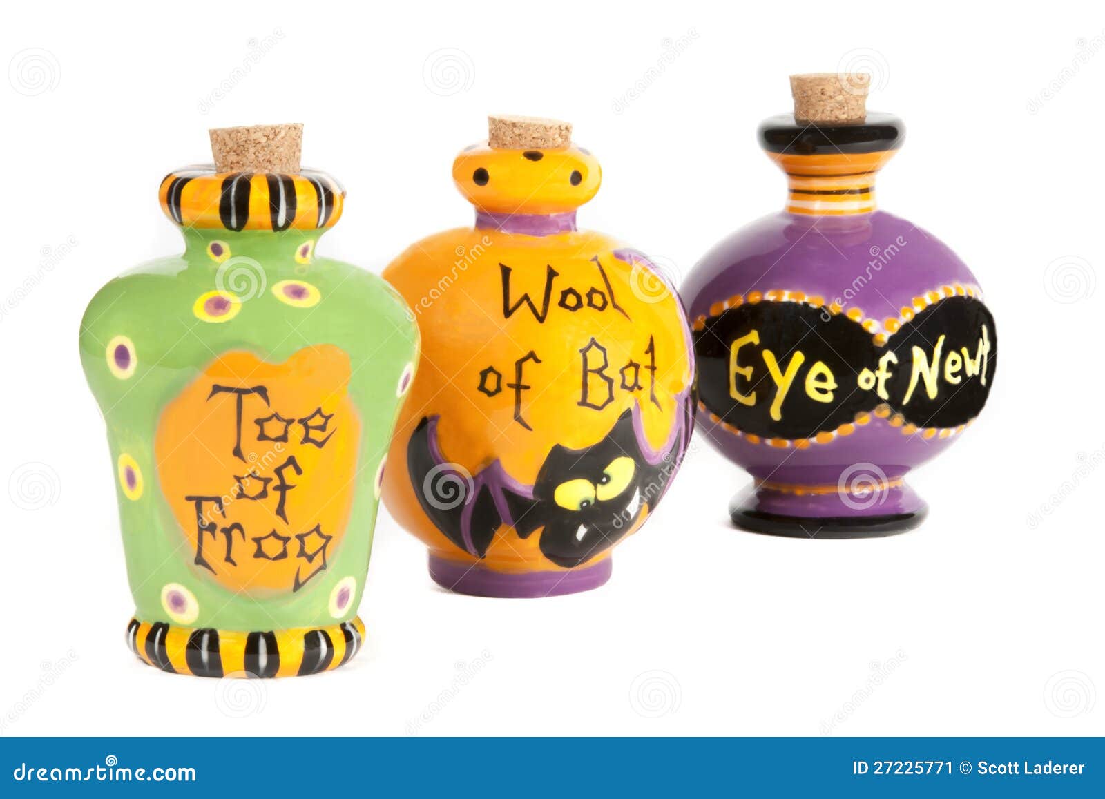 Halloween Potion Ingredients Ceramic Containers Stock Image - Image of ...