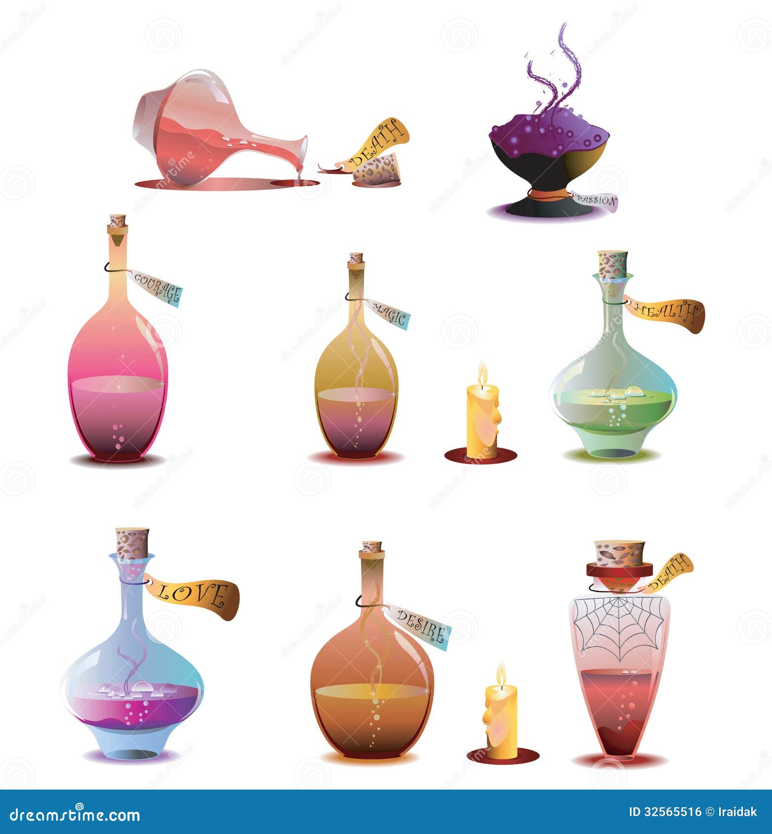 Halloween Potions stock vector. Illustration of illustrations - 32565516