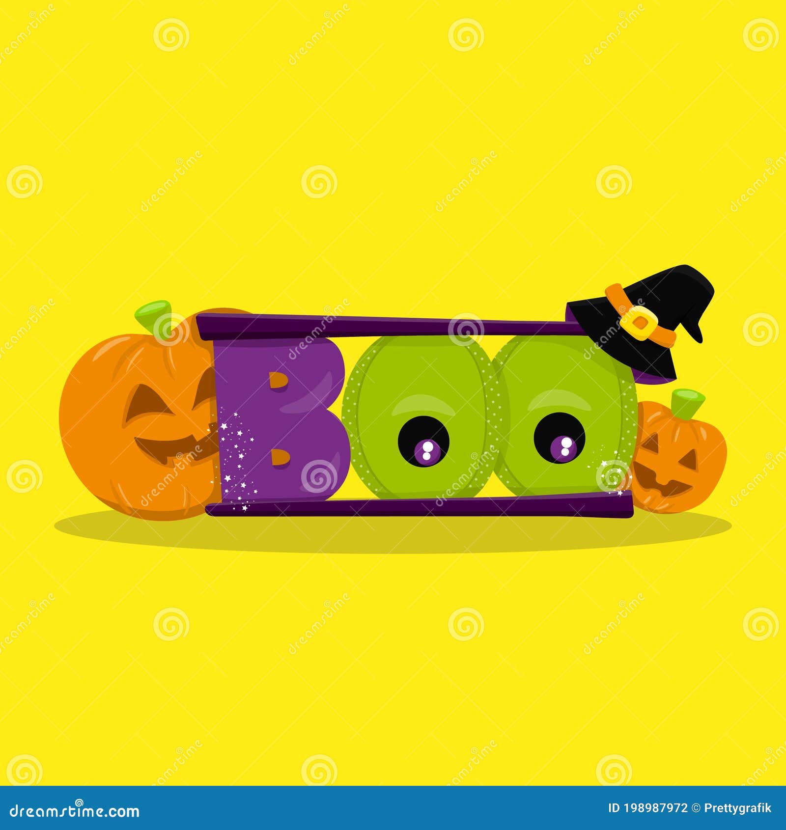 Halloween Props Boo 08 stock vector. Illustration of props - 198987972