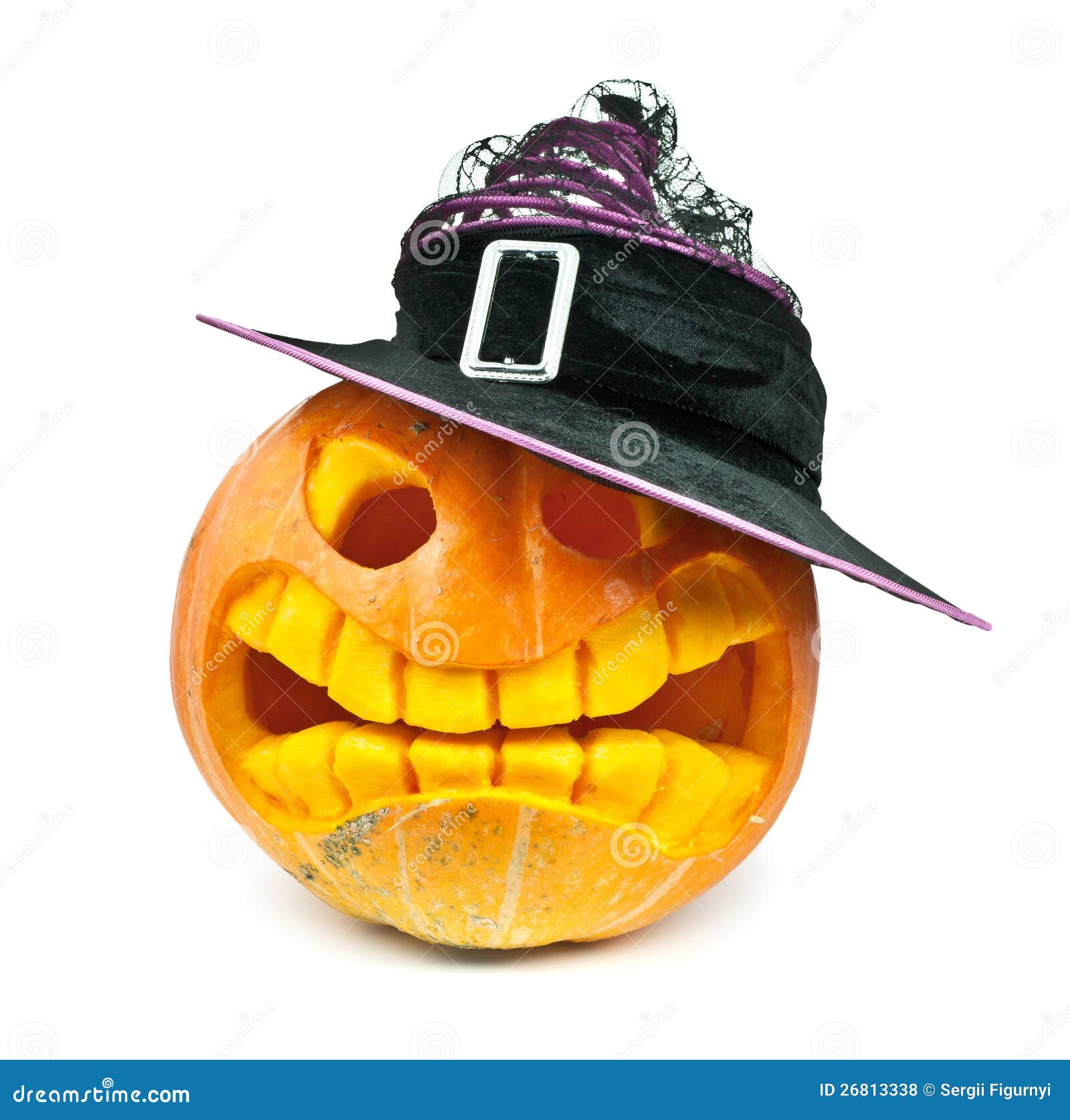 Halloween pumpa arkivfoto. Bild av utsmyckat, hatt, ferie - 26813338