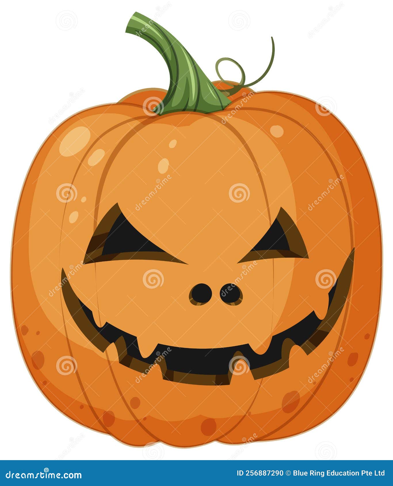 Halloween Pumpkin Cartoon Style Stock Vector - Illustration of ...