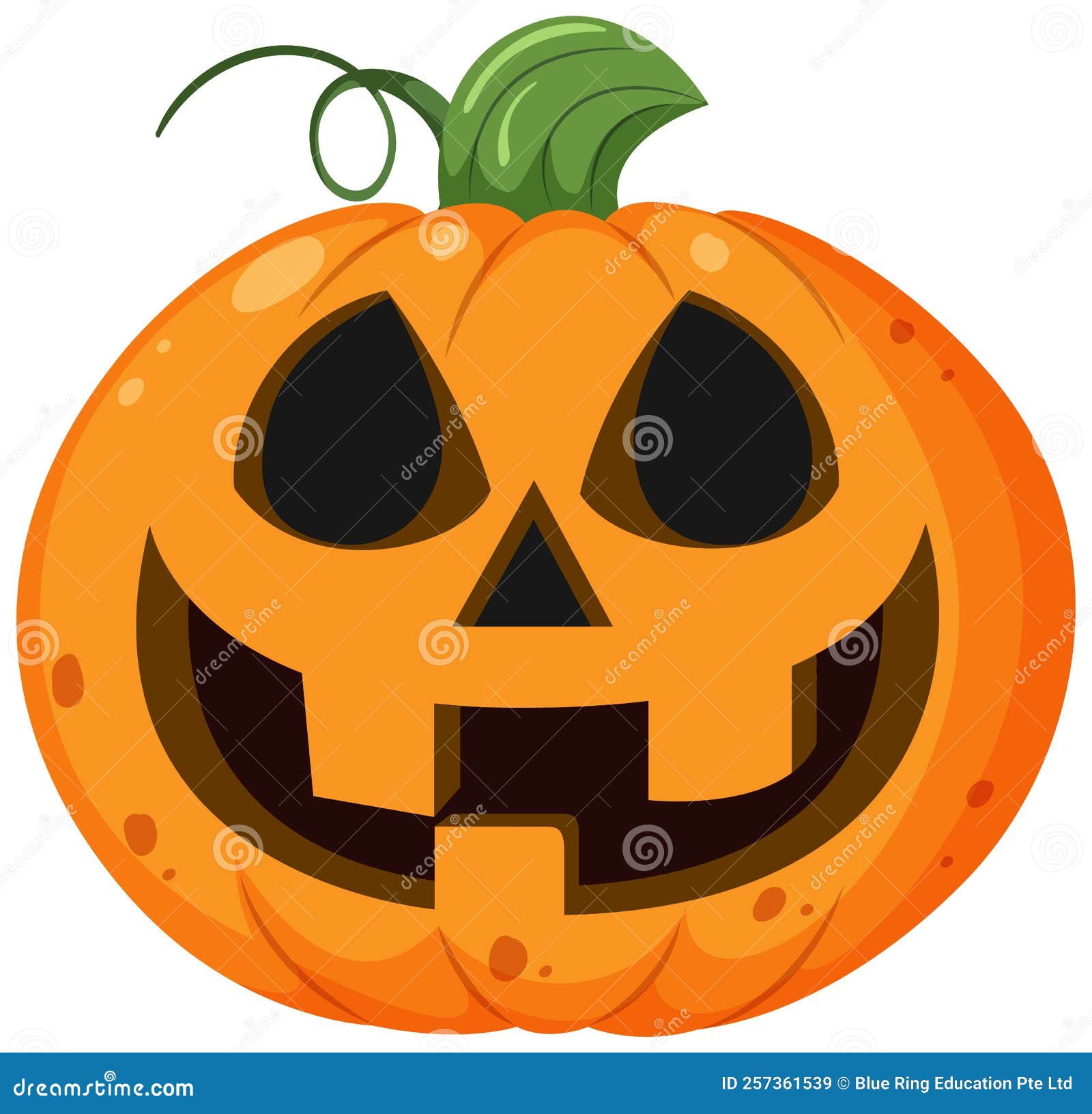 Halloween Pumpkin Cartoon Style Stock Vector - Illustration of vacation ...