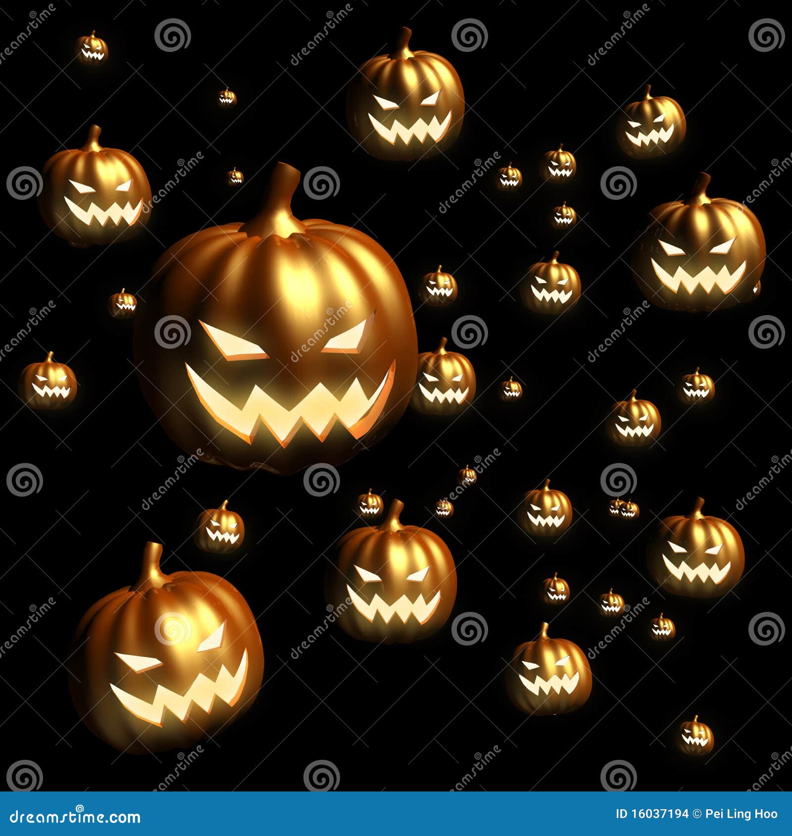 Halloween pumpkin floating stock illustration. Illustration of home ...