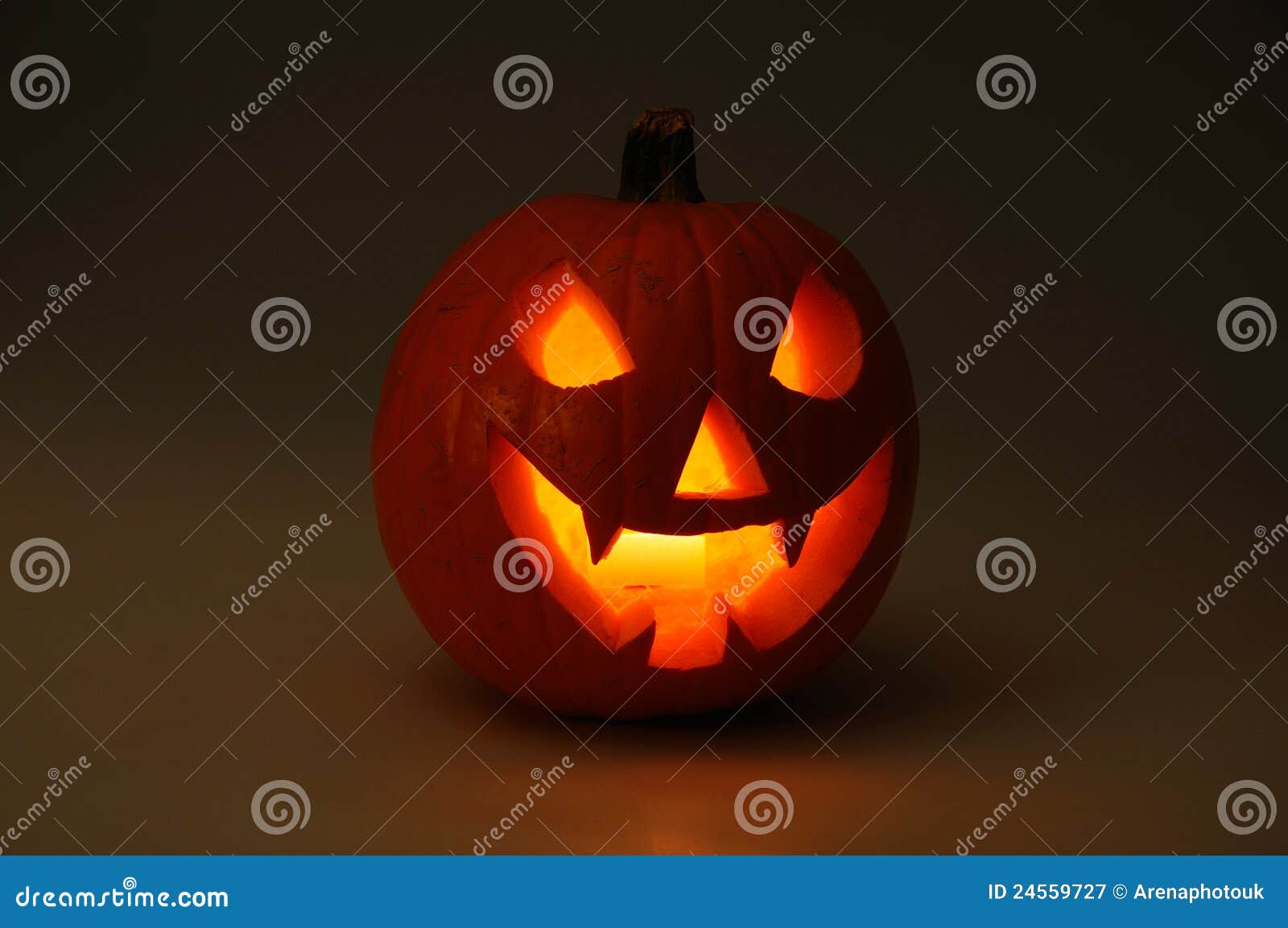 Halloween Pumpkin Lit by Candlelight. Stock Image - Image of squashes ...