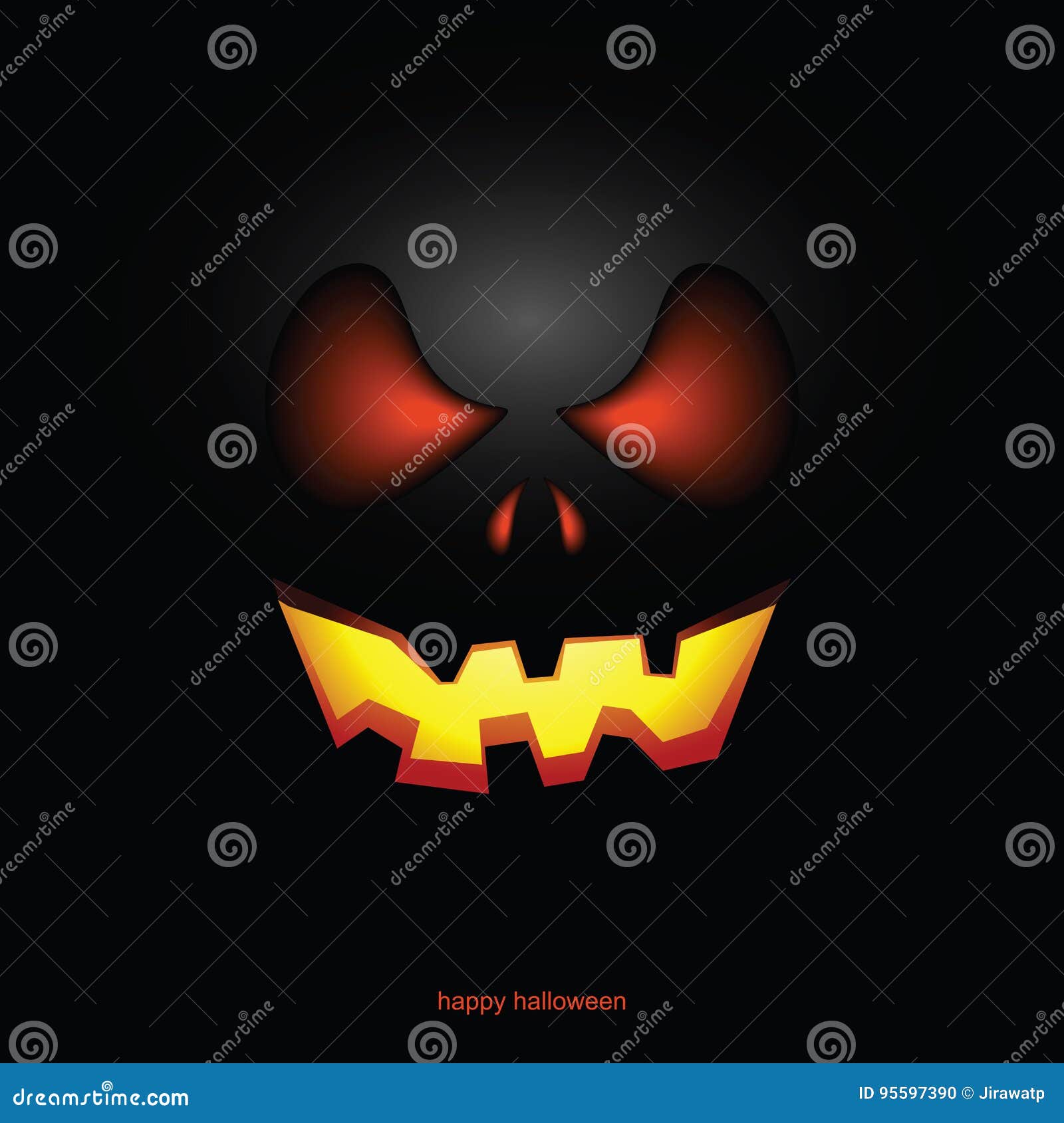 Halloween Pumpkin Mask Background. Stock Vector - Illustration of ...