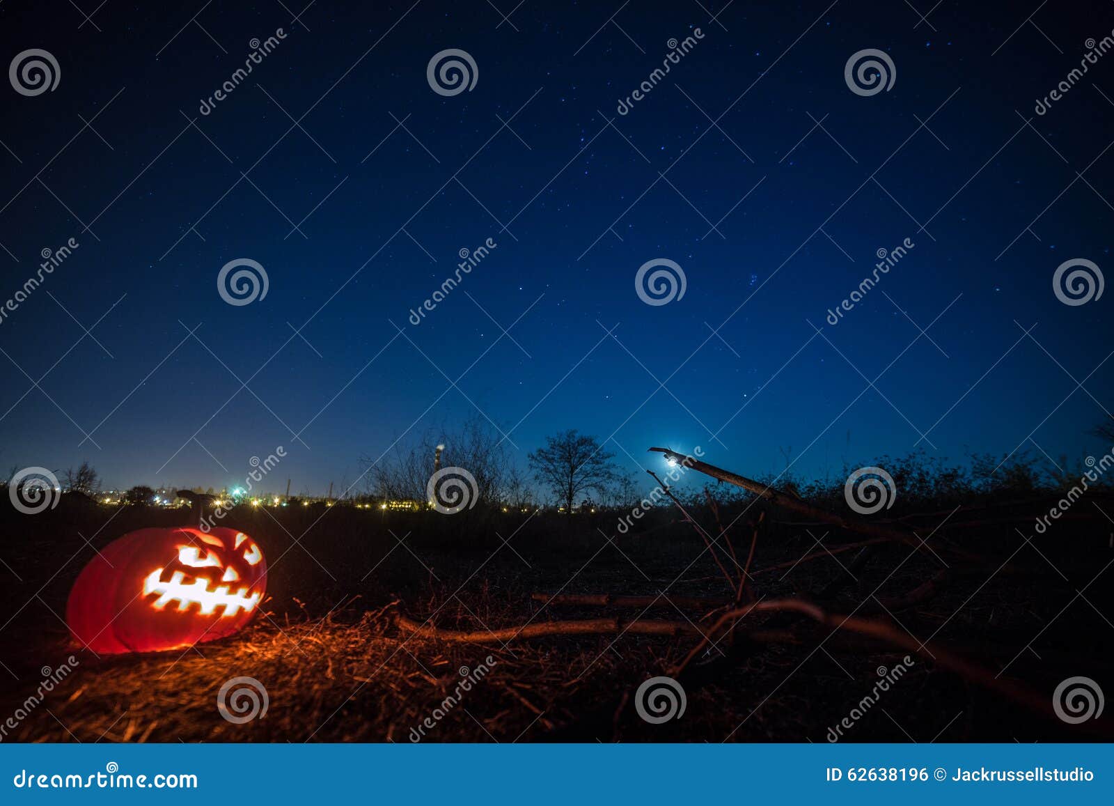 Halloween Pumpkin. Night Sky Stock Photo - Image of star, dark: 62638196