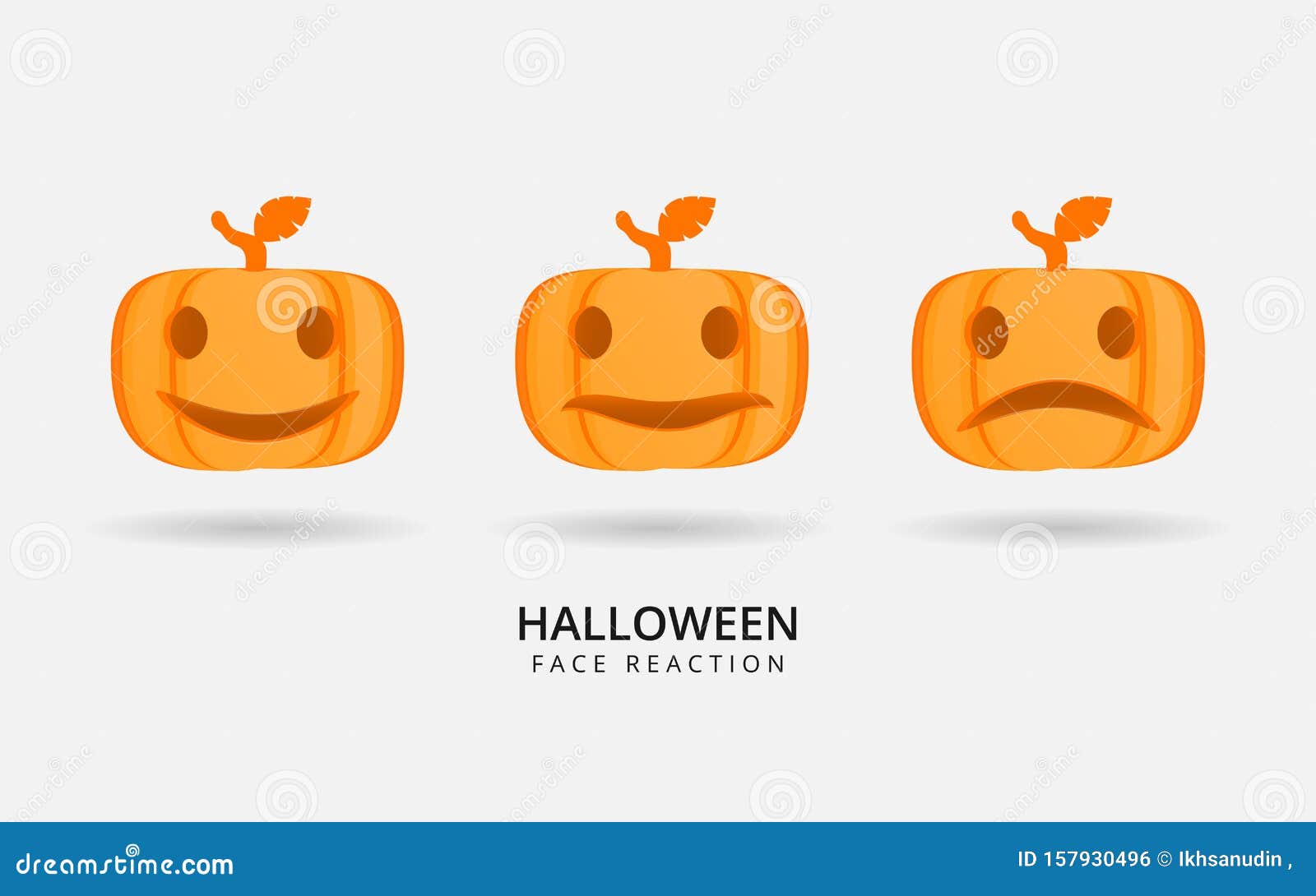 Halloween Pumpkin Reaction Face Image Can Use for Sticker or Wallpaper ...