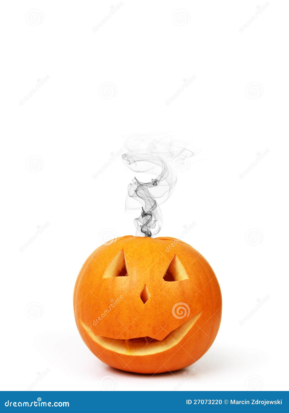 Halloween Pumpkin with Smoke Stock Photo - Image of carved, face: 27073220