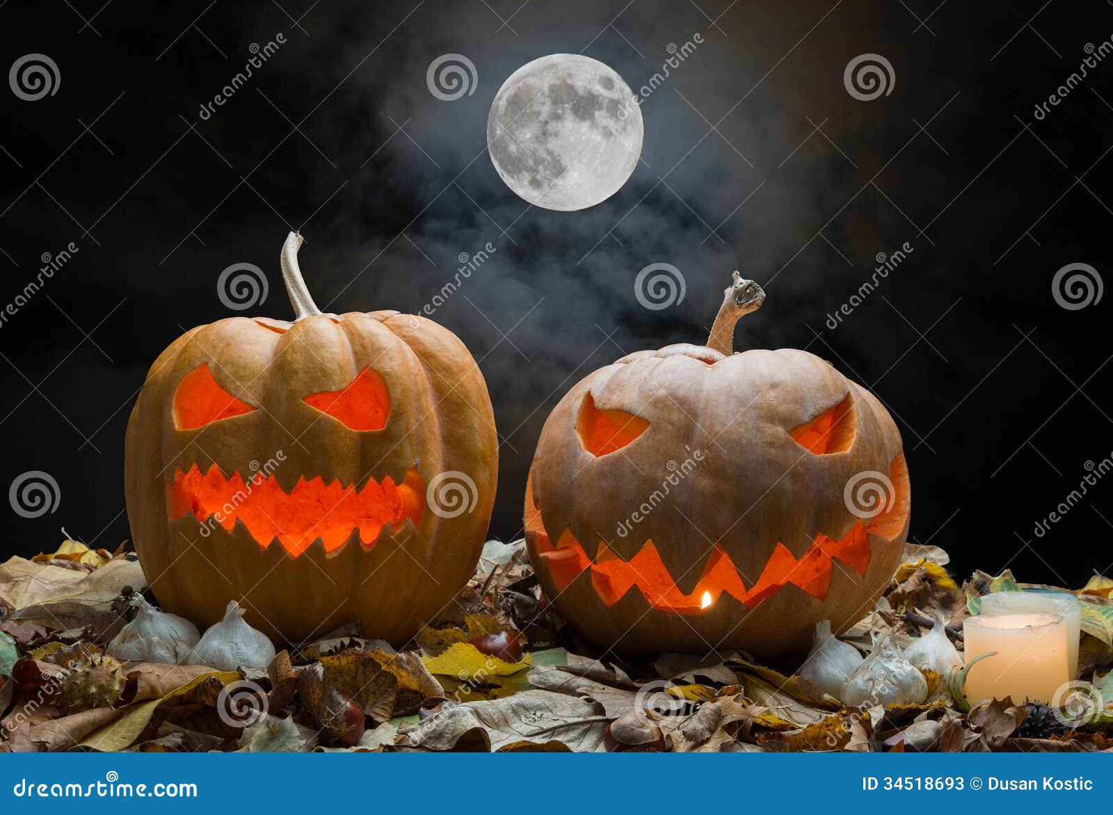 Halloween pumpkins stock image. Image of autumn, holiday - 34518693
