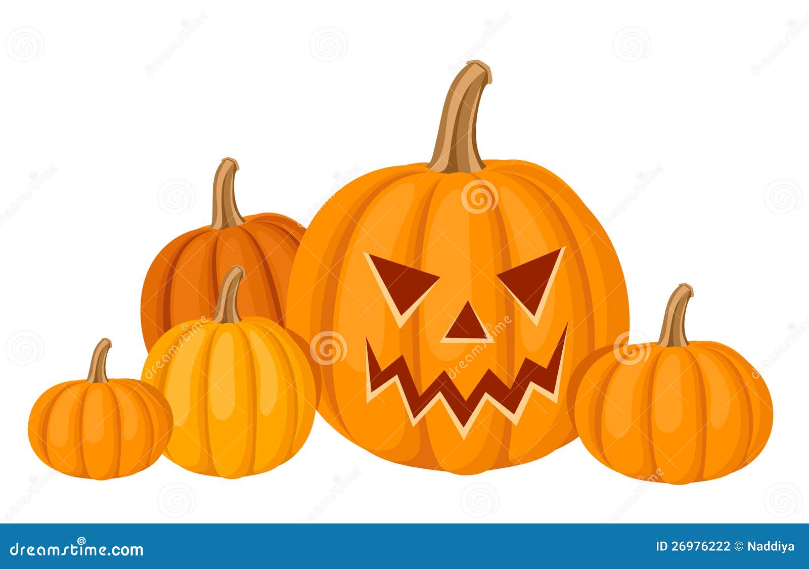 Halloween Pumpor. Vektorillustration. Vektor Illustrationer ...