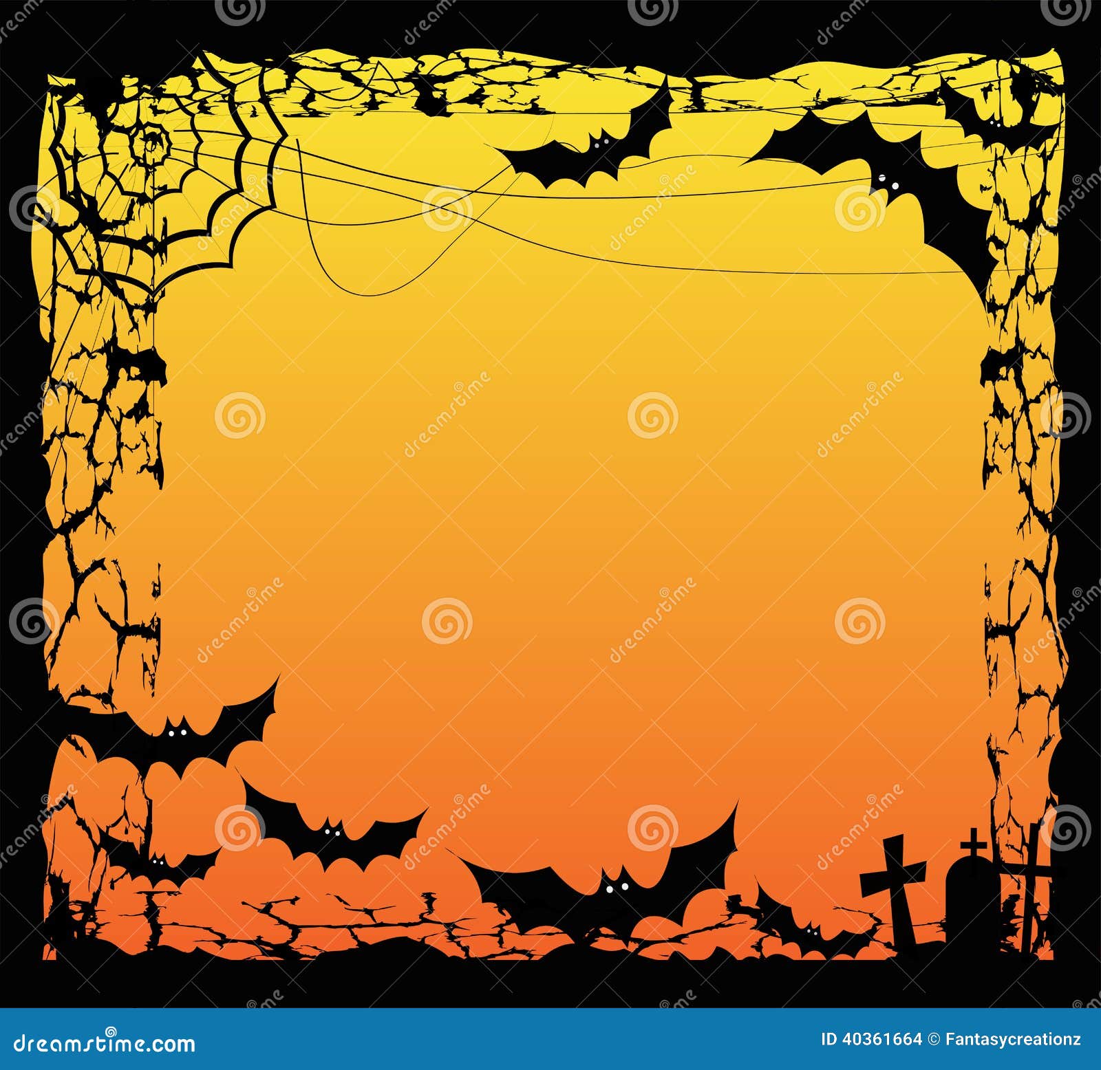 Halloween-Rahmen vektor abbildung. Illustration von komisch - 40361664