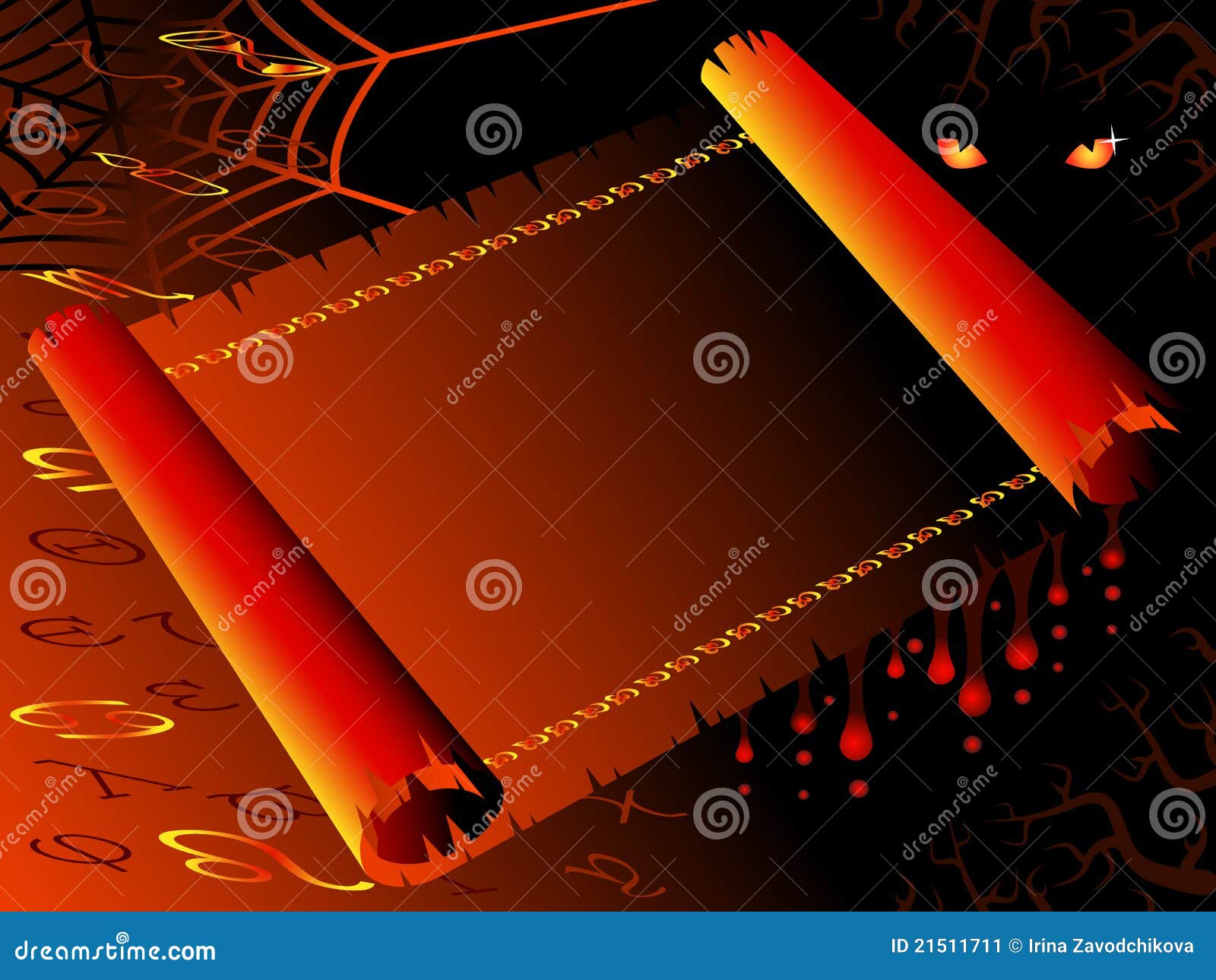 Old Scroll With Mysterious Pirate Ship Royalty-Free Cartoon ...