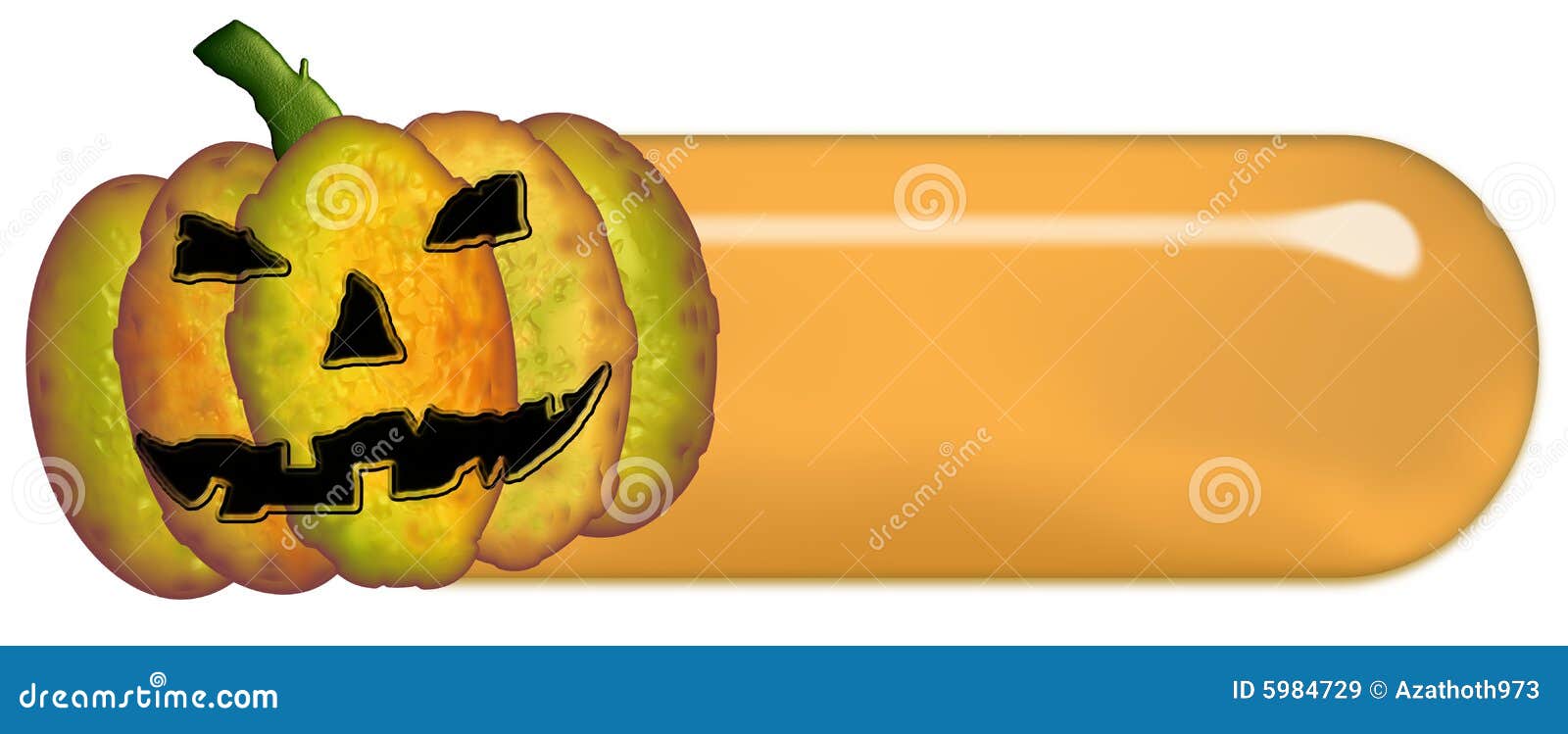 Halloween Rounded Rec. Button Picture. Image: 5984729