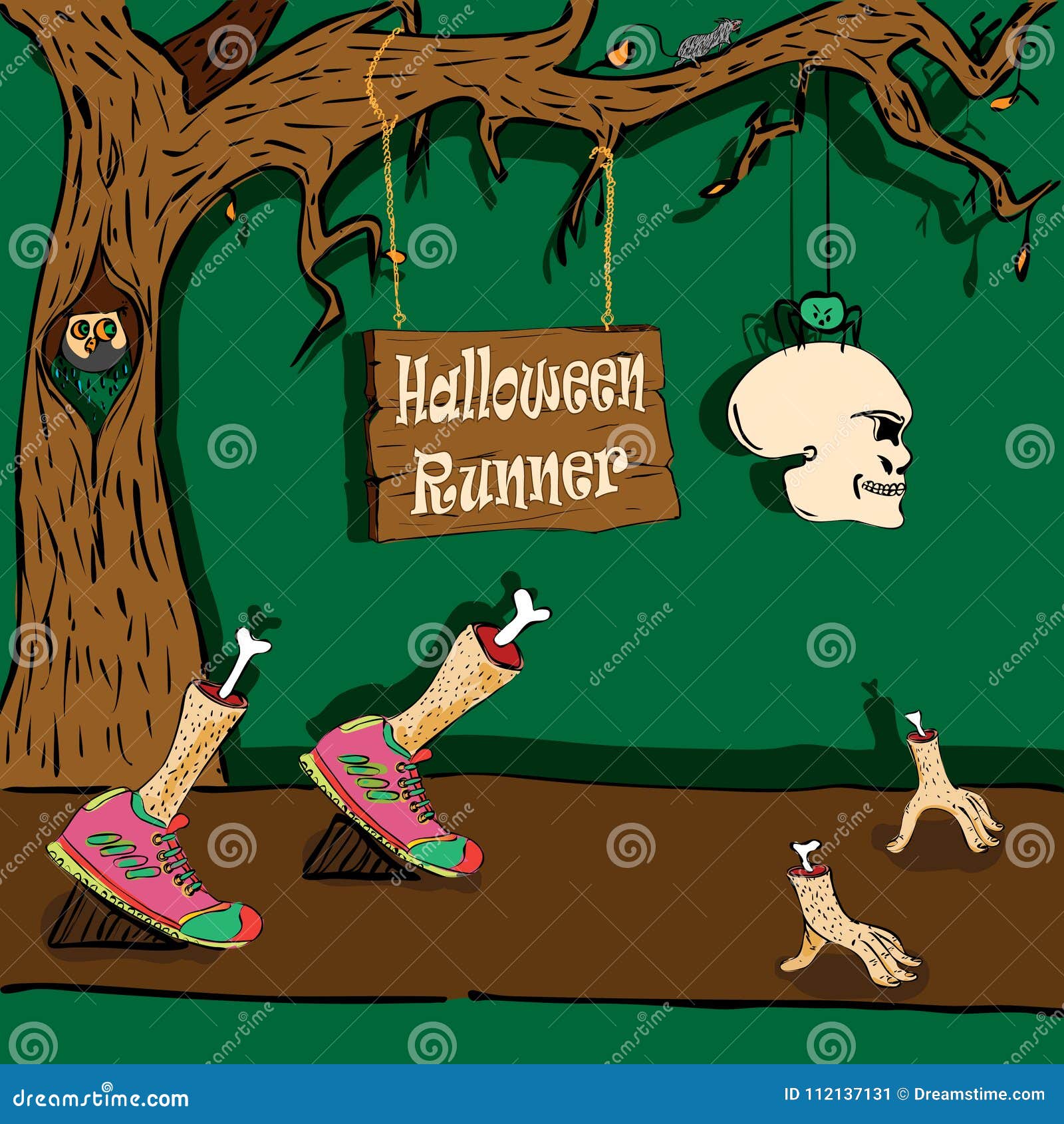 Halloween runner stock vector. Illustration of card - 112137131