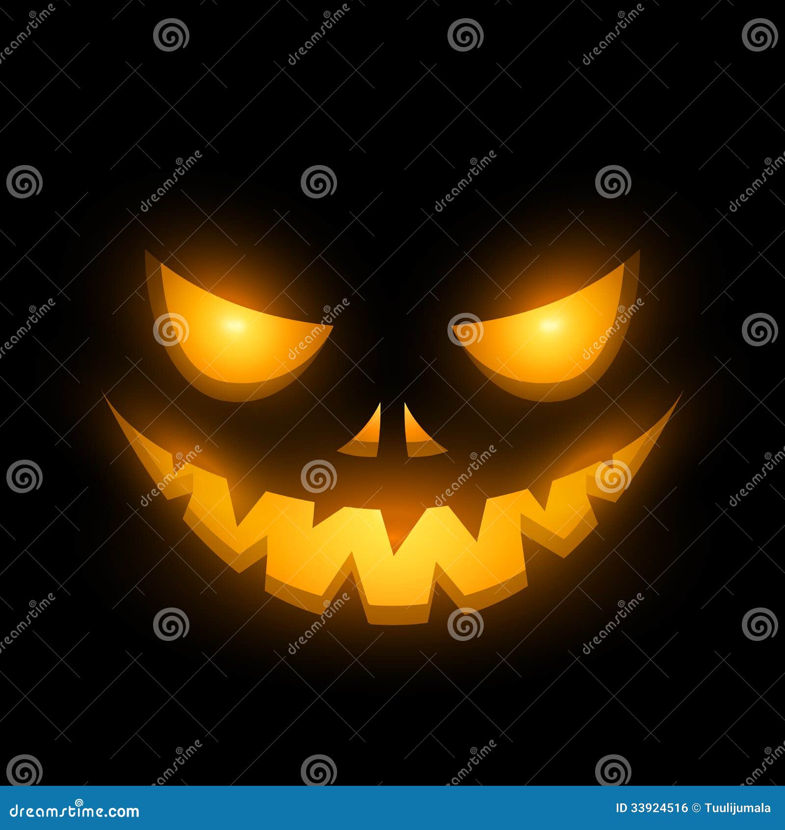 Halloween scary face stock vector. Illustration of decoration - 33924516